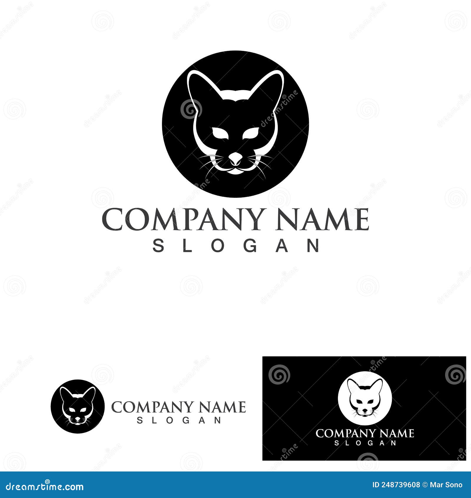 Cat Logo Design Pet Logotype Vector Stock Vector - Illustration of shop ...