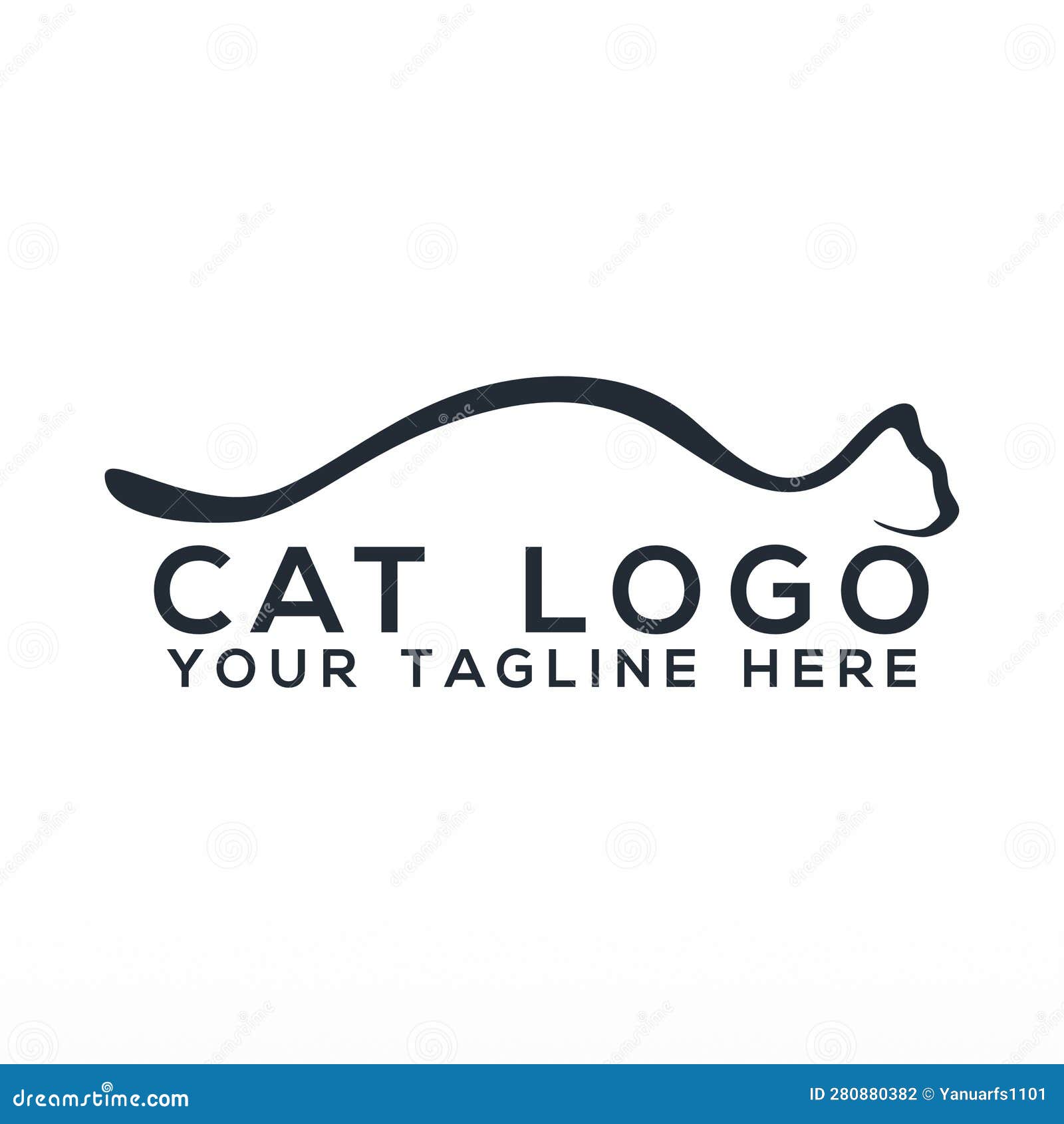 Cat Logo Design Template. Unique Animal Logo Design Concept Stock ...