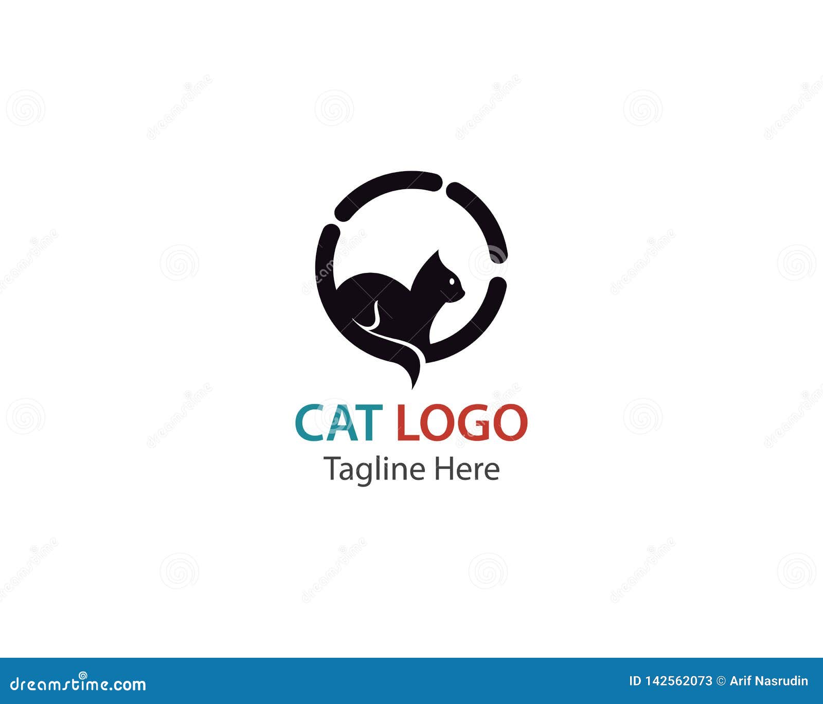 Cat Logo Design Template Vector Illustration Stock Illustration ...