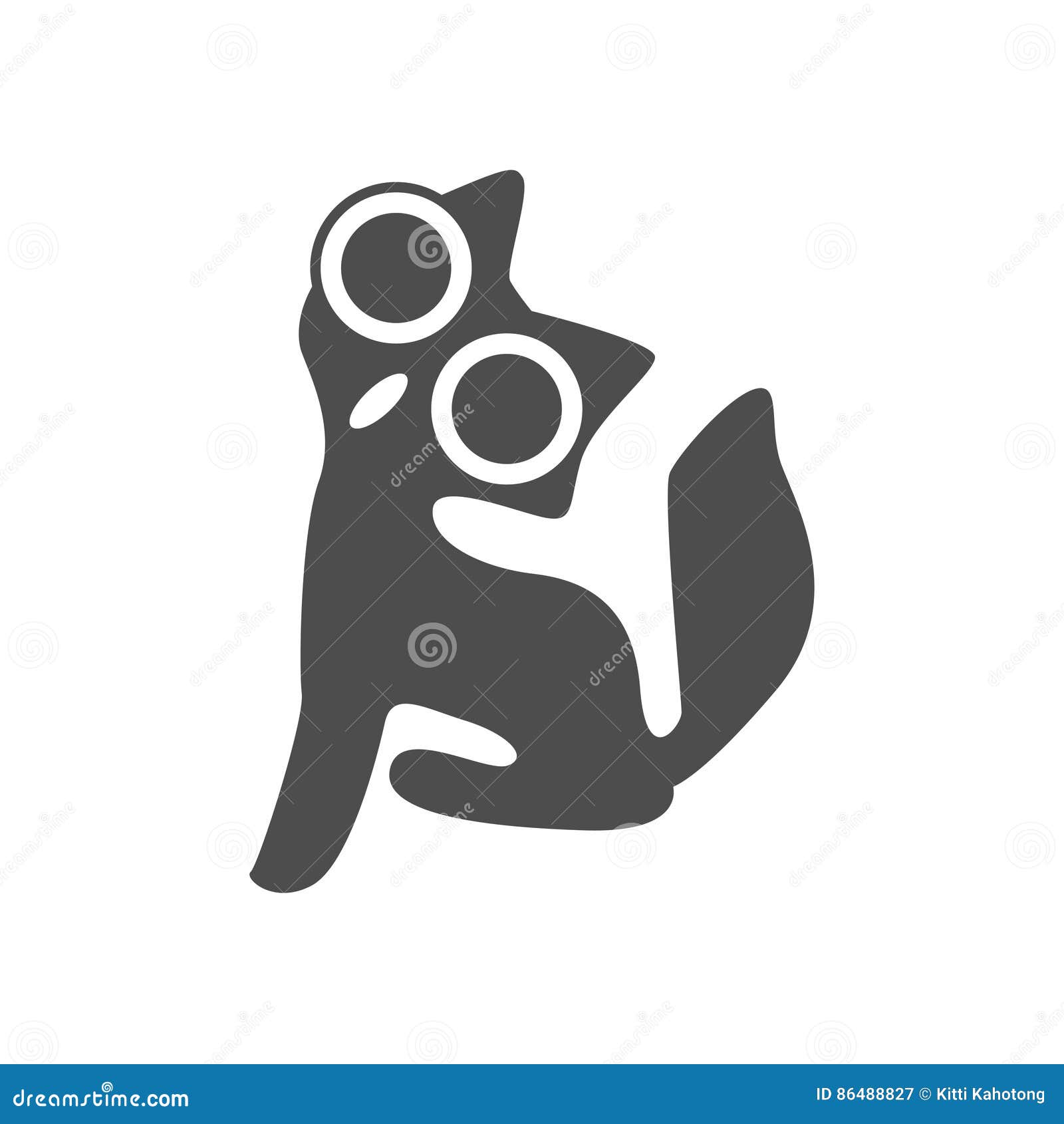 Cat , logo graphic design stock vector. Illustration of isolated - 86488827