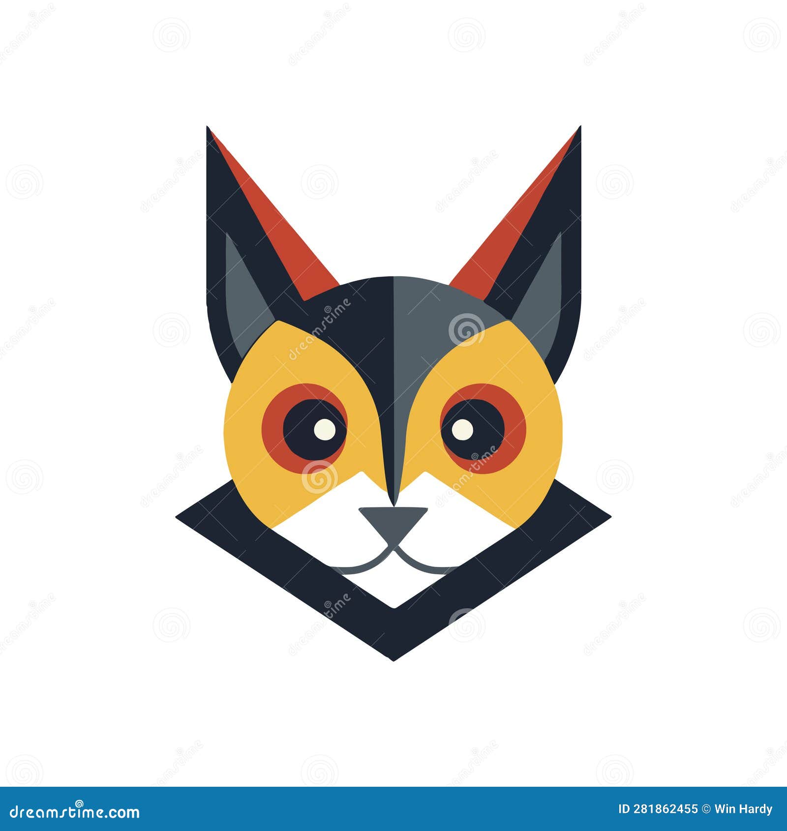 Cat Animal Logo Illustration Vector Design Stock Vector - Illustration ...