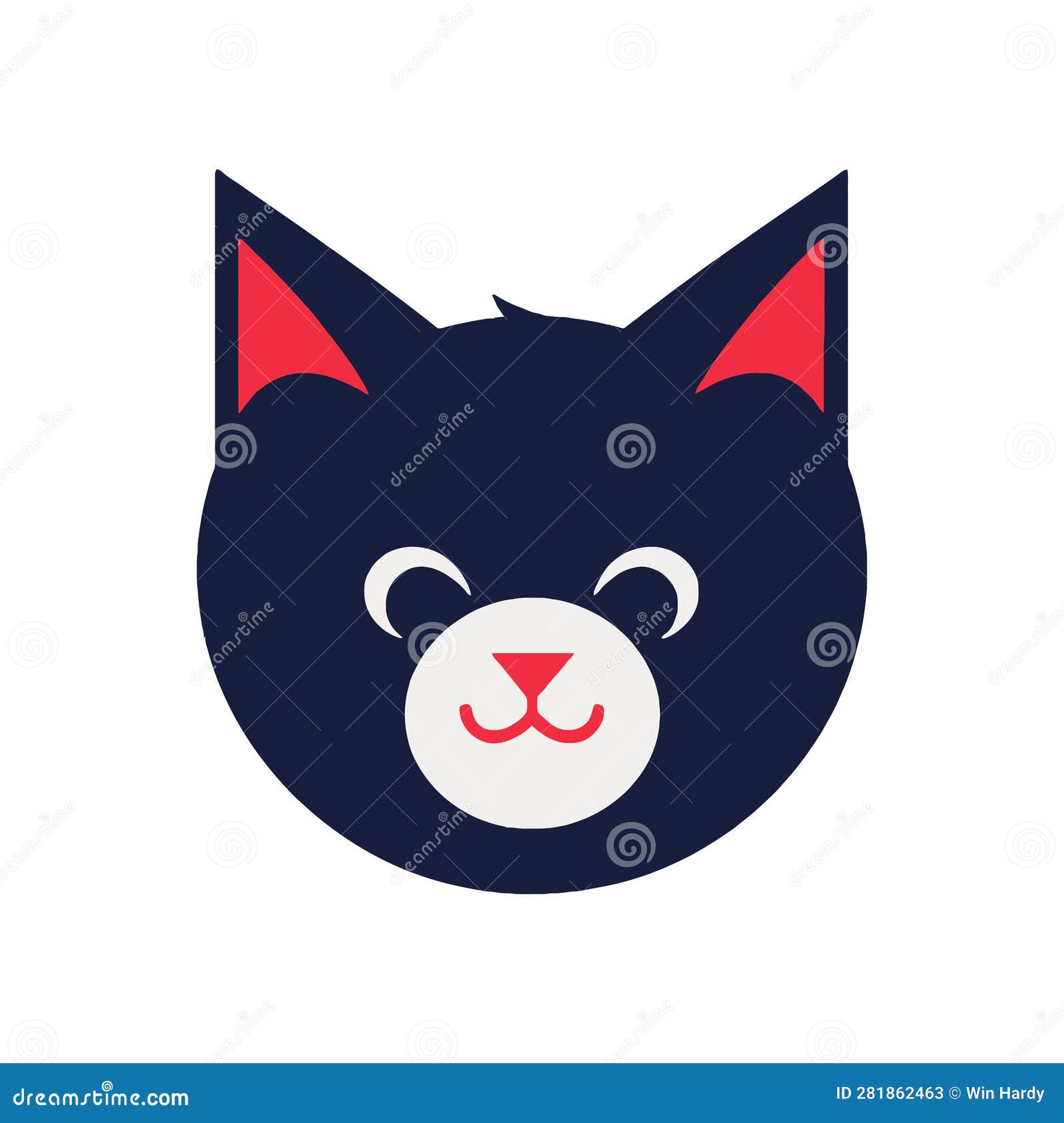 Cat Animal Logo Illustration Vector Design Stock Vector - Illustration ...
