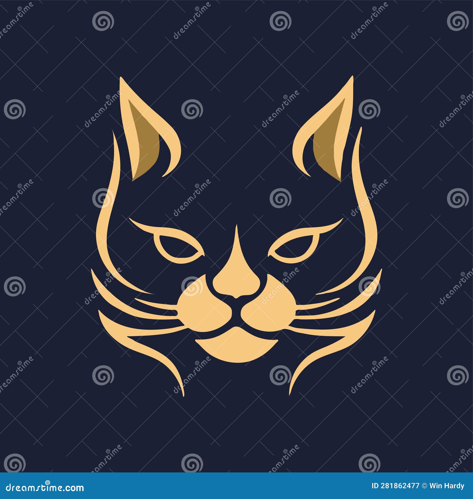 Cat Animal Logo Illustration Vector Design Stock Vector - Illustration ...