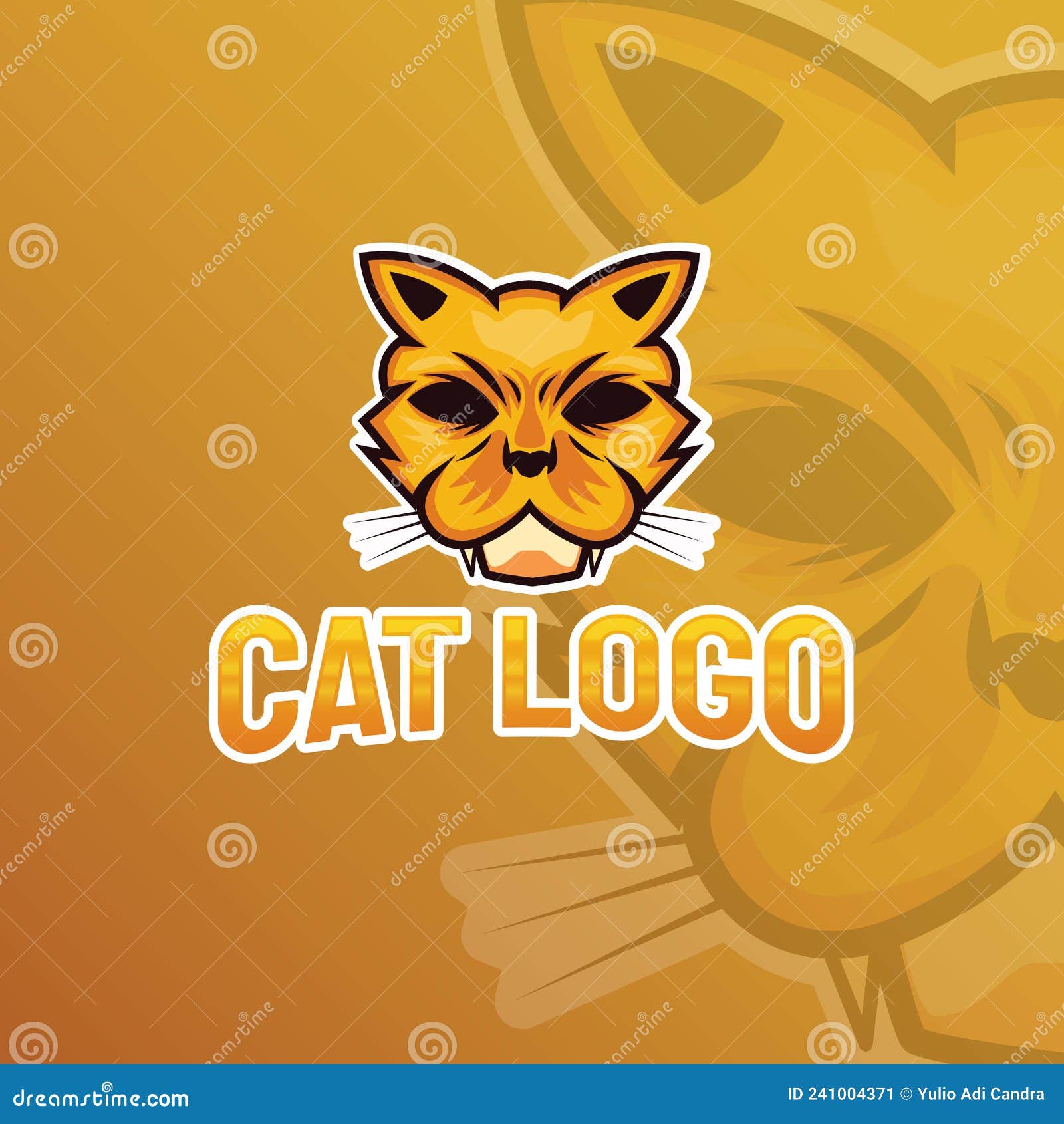 Cat Logo Mascot Esport Gaming Logo Stock Vector - Illustration of game ...