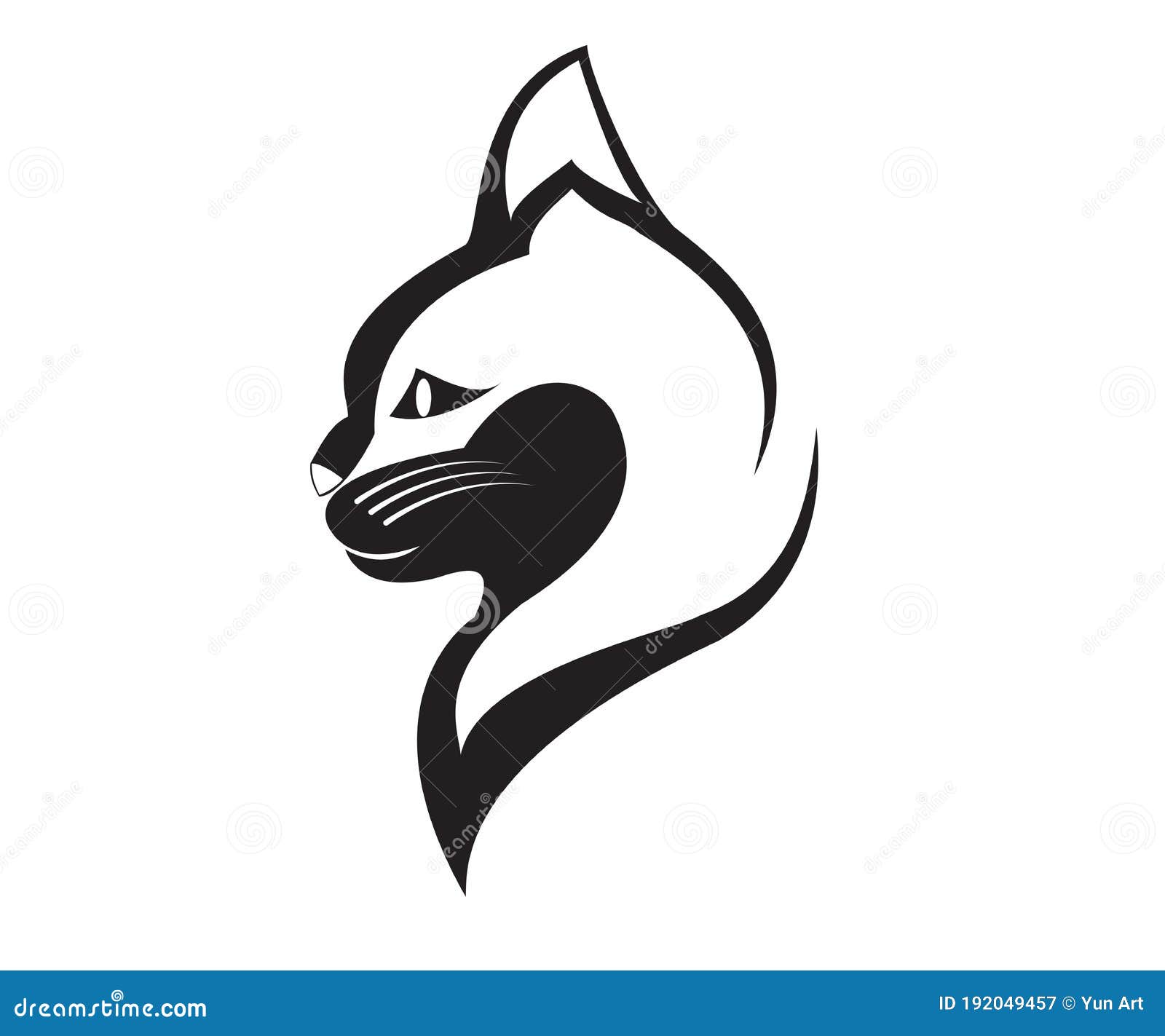 Cat Logo Simple Design Vector Stock Vector - Illustration of drawing ...