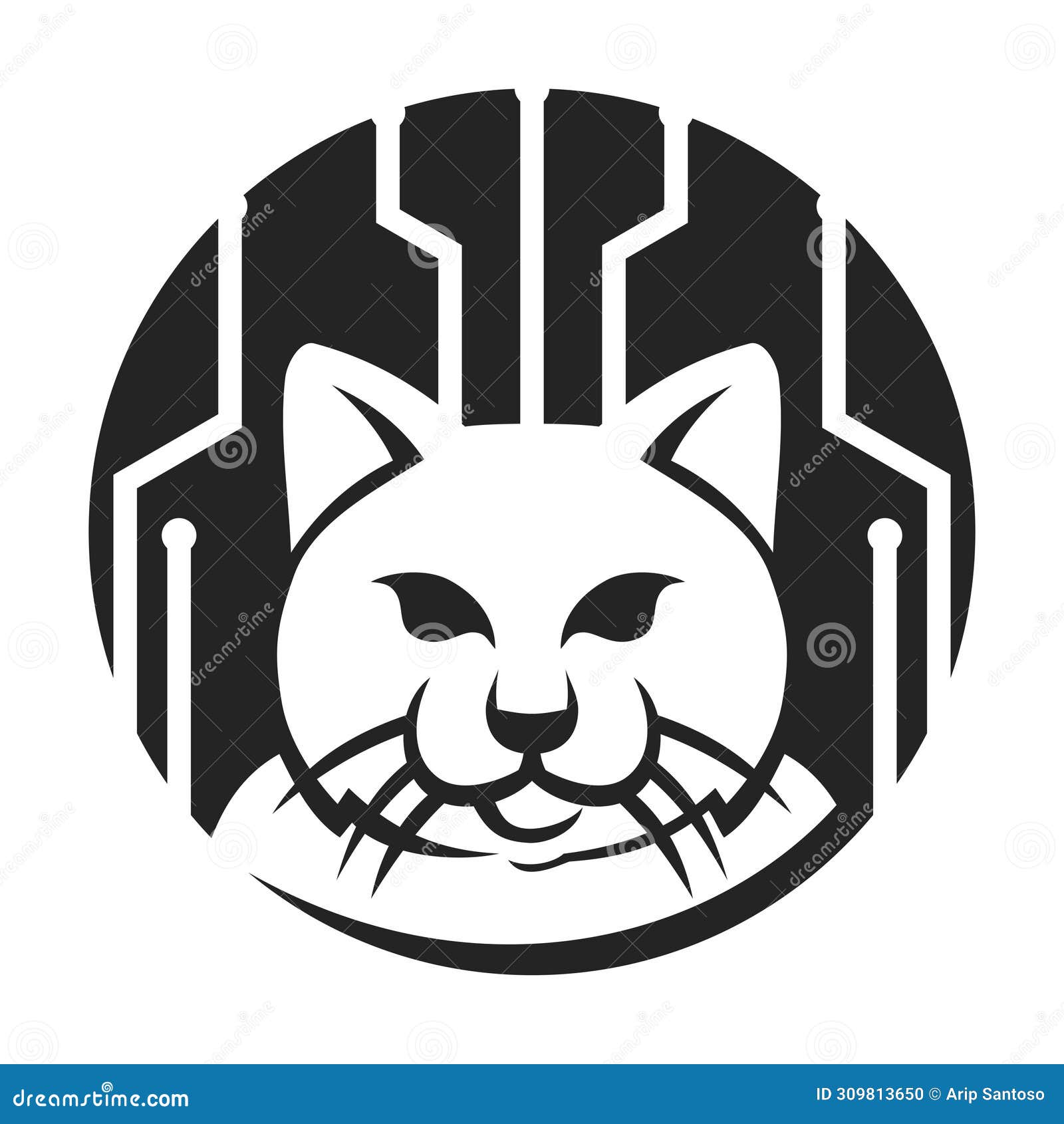 Cat Logo Template Isolated. Brand Identity. Icon Abstract Vector ...