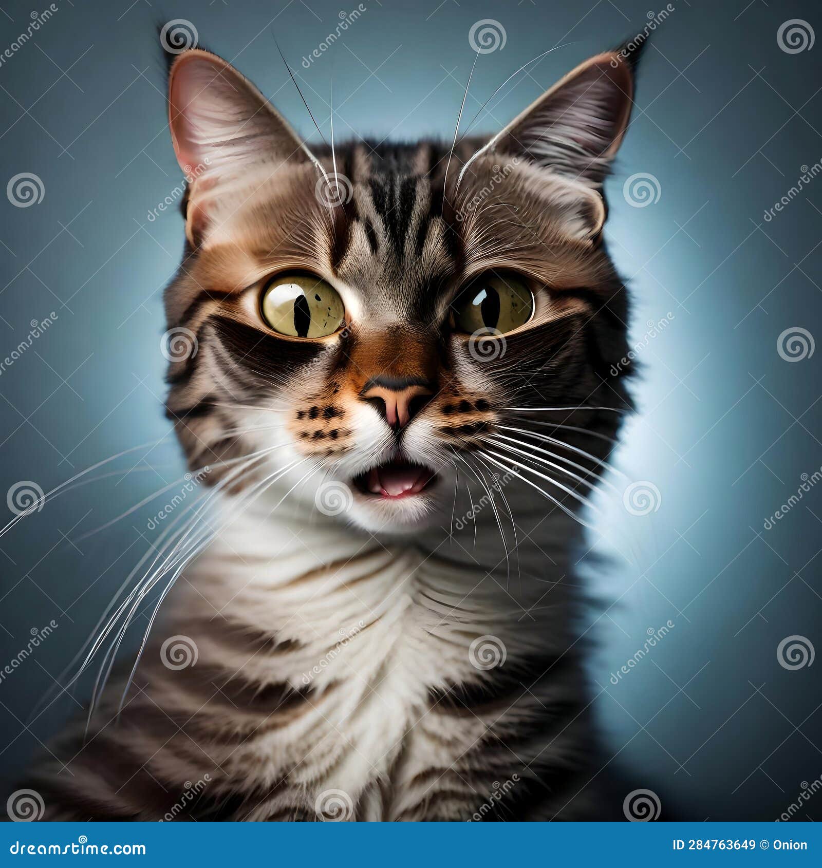 Bewildered Kitten In Small Cardboard Shipping Box On Floor Stock Image ...