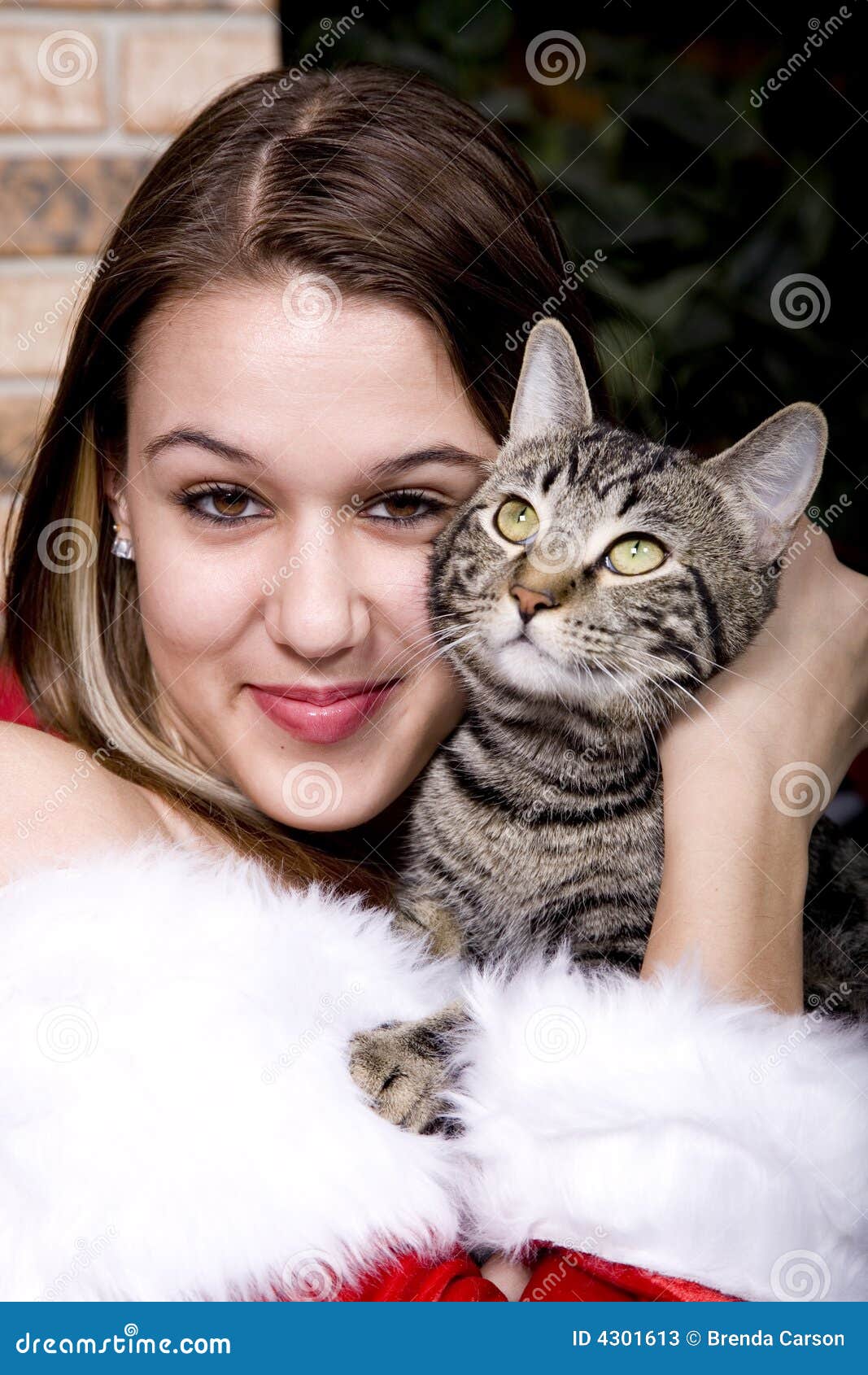 Cat Lover stock image. Image of girls, portrait, model - 4301613