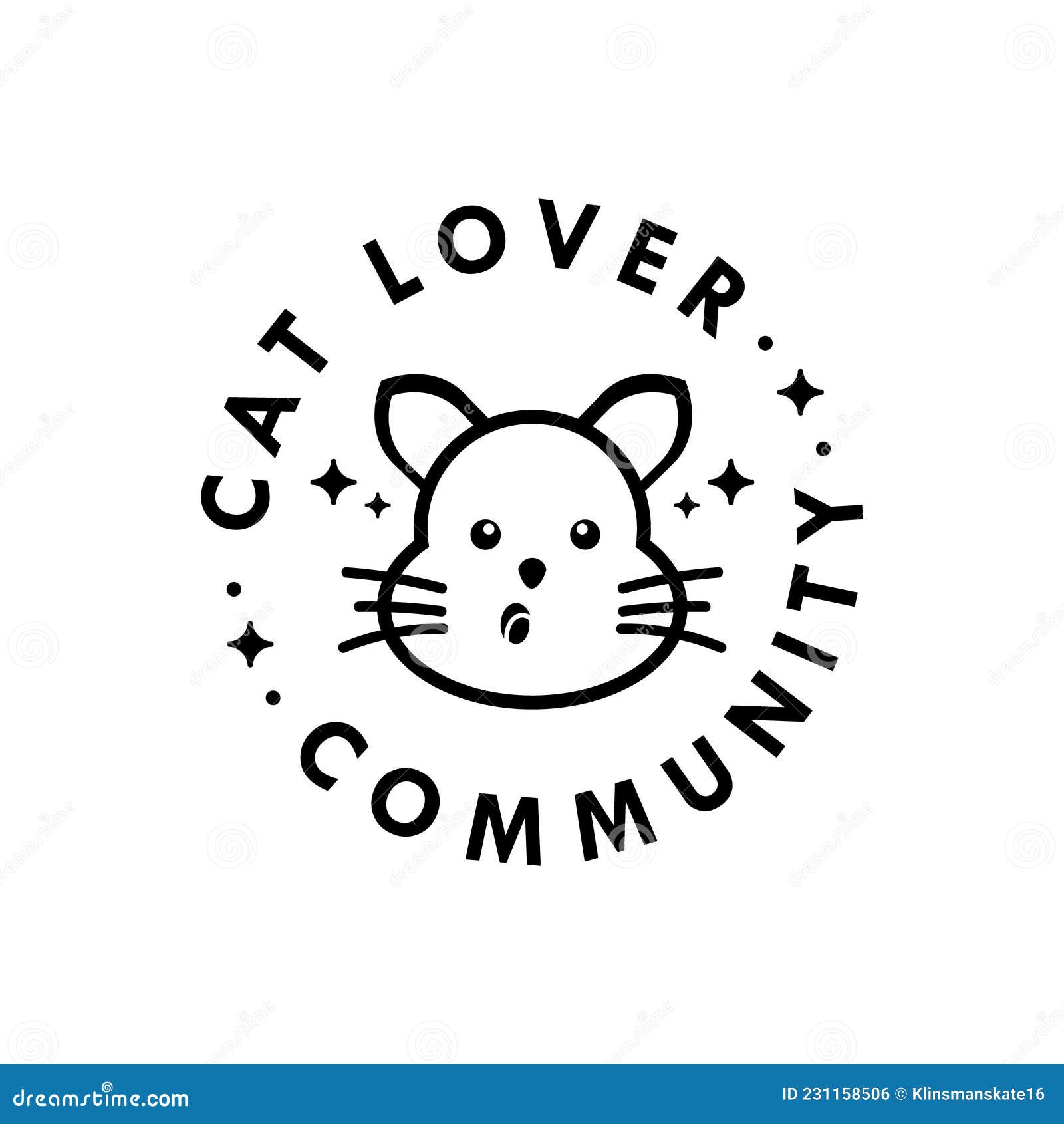 Cat Lover Community Logo Design Stock Vector - Illustration of logo ...