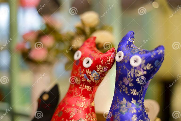 Cat made of cloth stock photo. Image of animal, object - 49615686