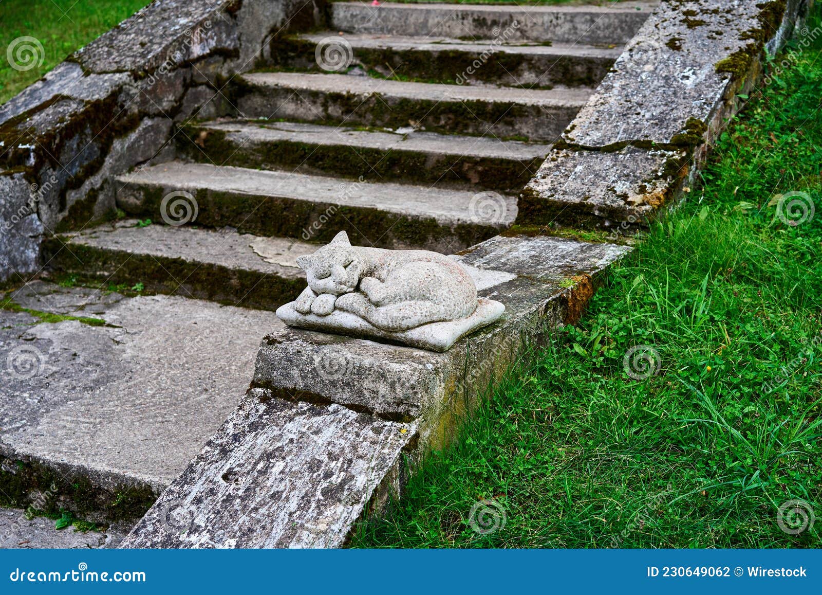Stone Sleeping Giant Sculpture Guarding The Temple Stock Photo ...