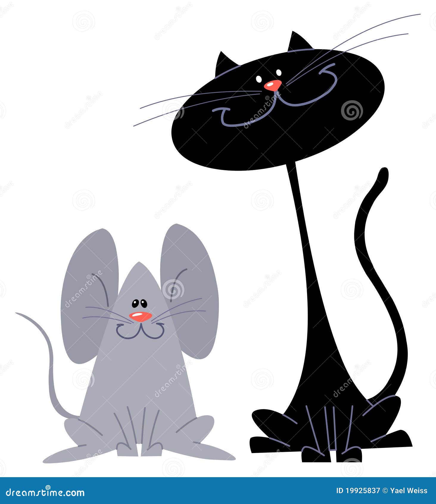 Cat and mouse stock vector. Illustration of animation - 19925837
