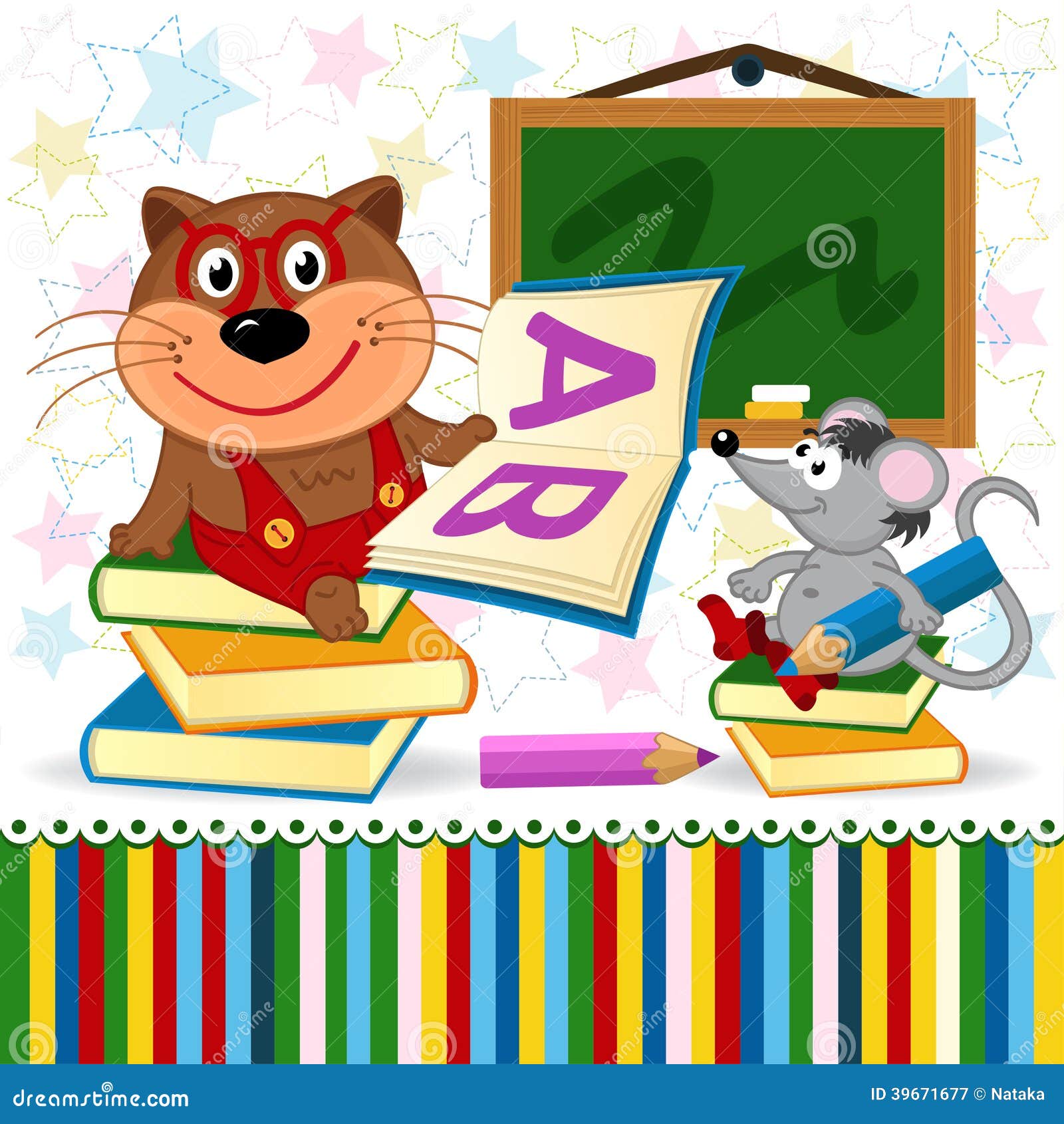 Mouse With School Bag On Shoulders, Hand Drawn Doodle, Sketch, Vector ...