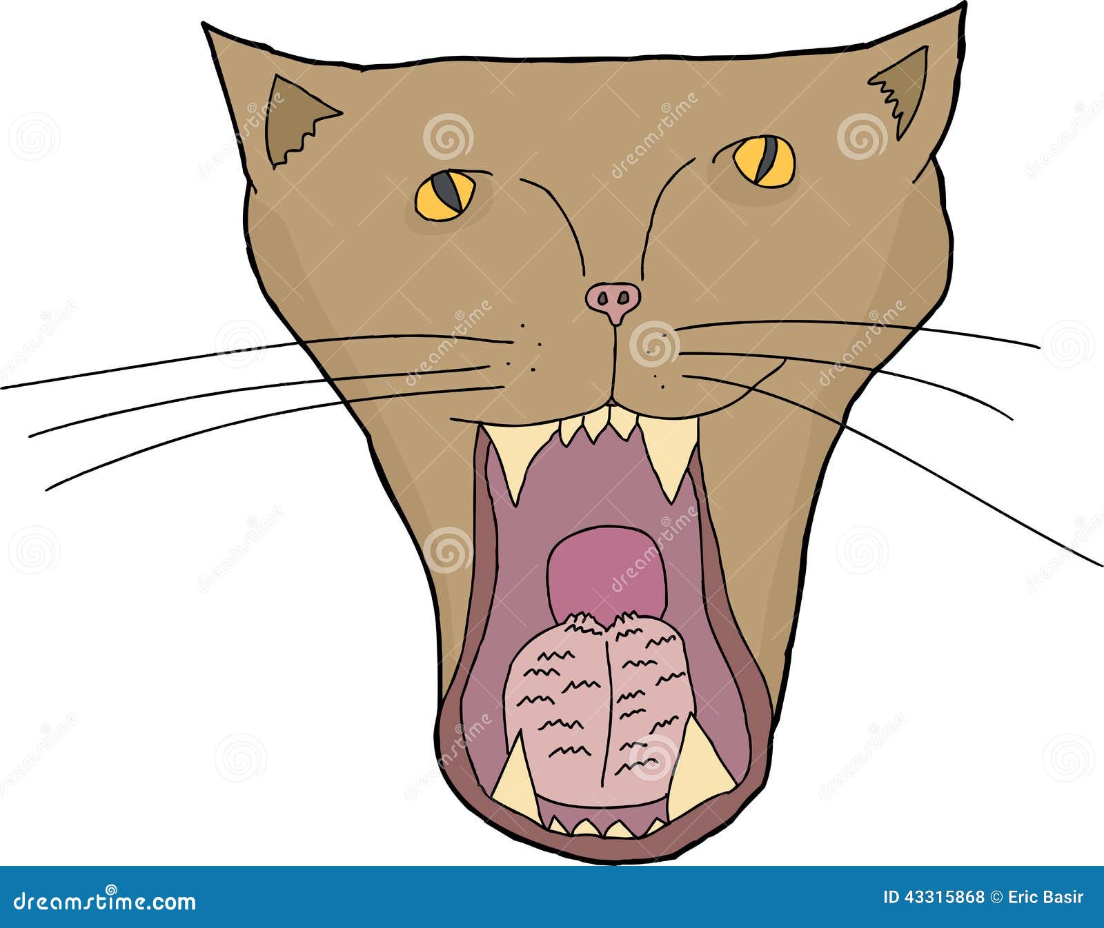 Cat Mouth aislada ilustración del vector. Ilustración de salir - 43315868