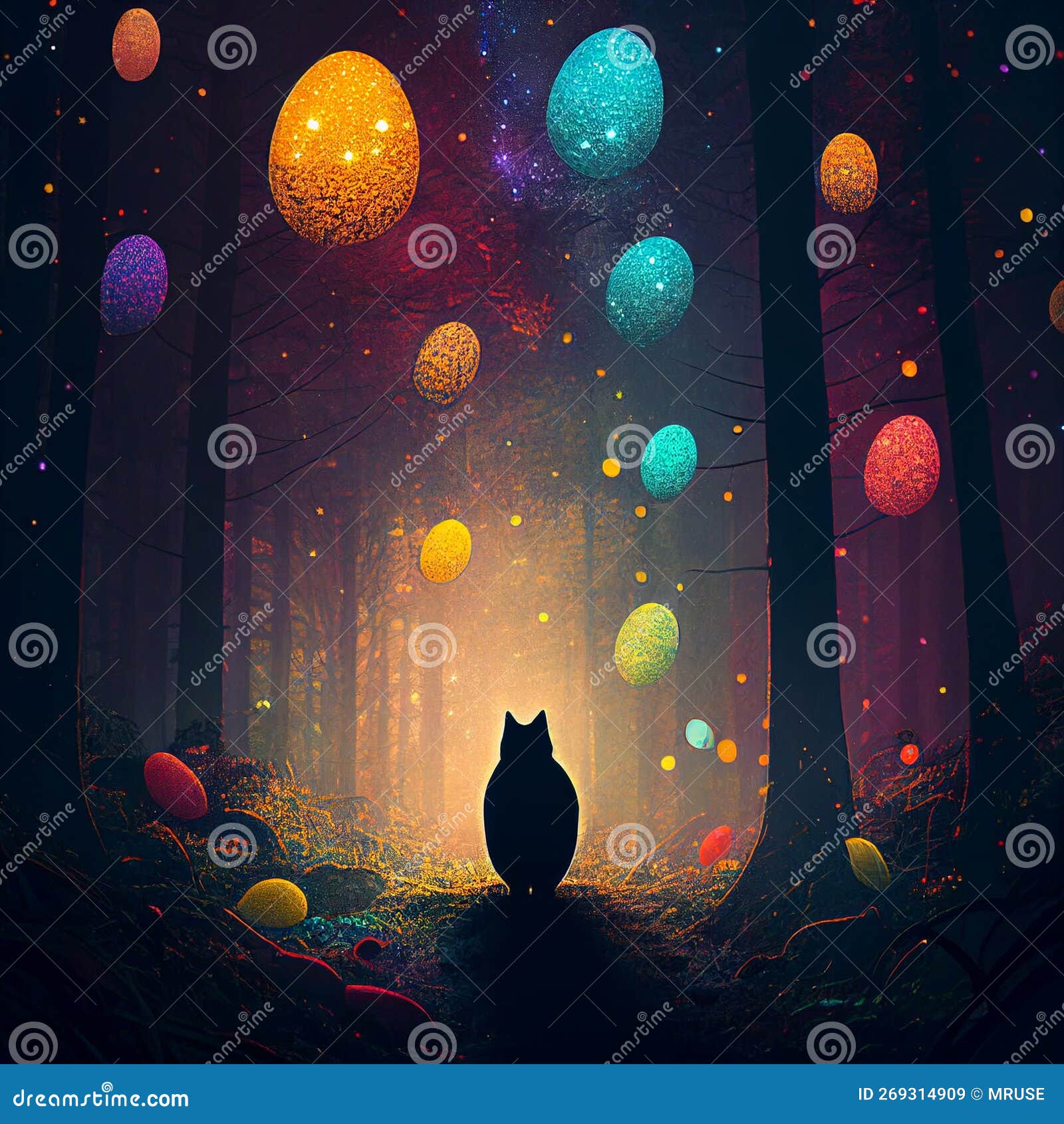 Mystic Forest Line Icons Collection. Enigmatic, Mysterious, Ethereal ...