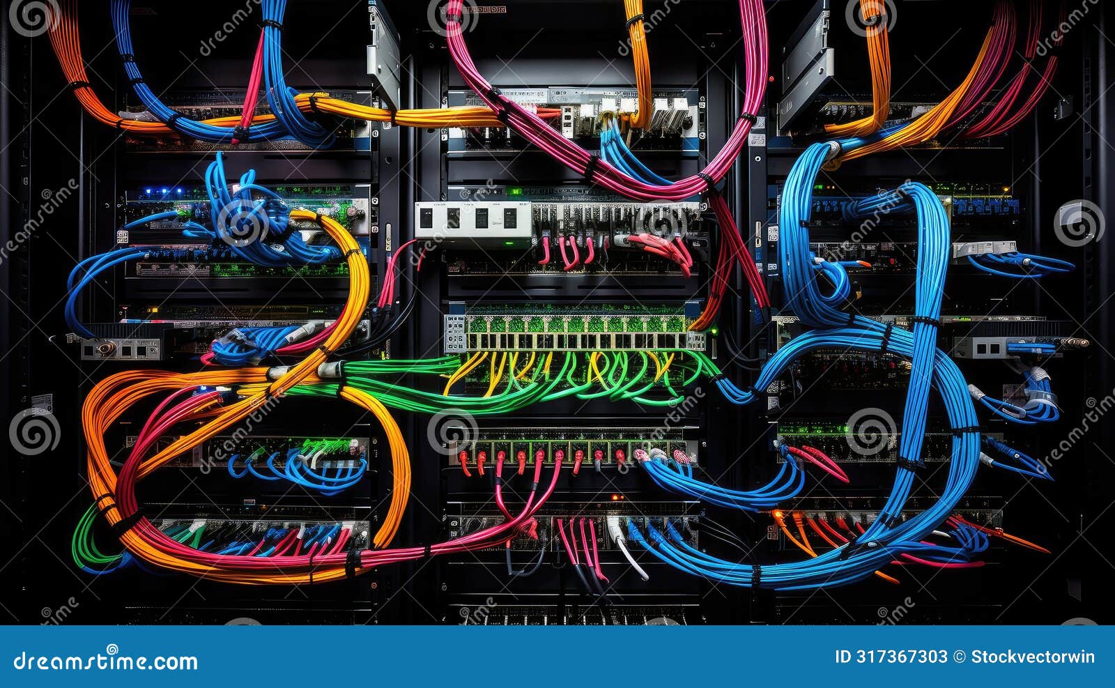 Cat network cabling stock illustration. Illustration of patch - 317367303