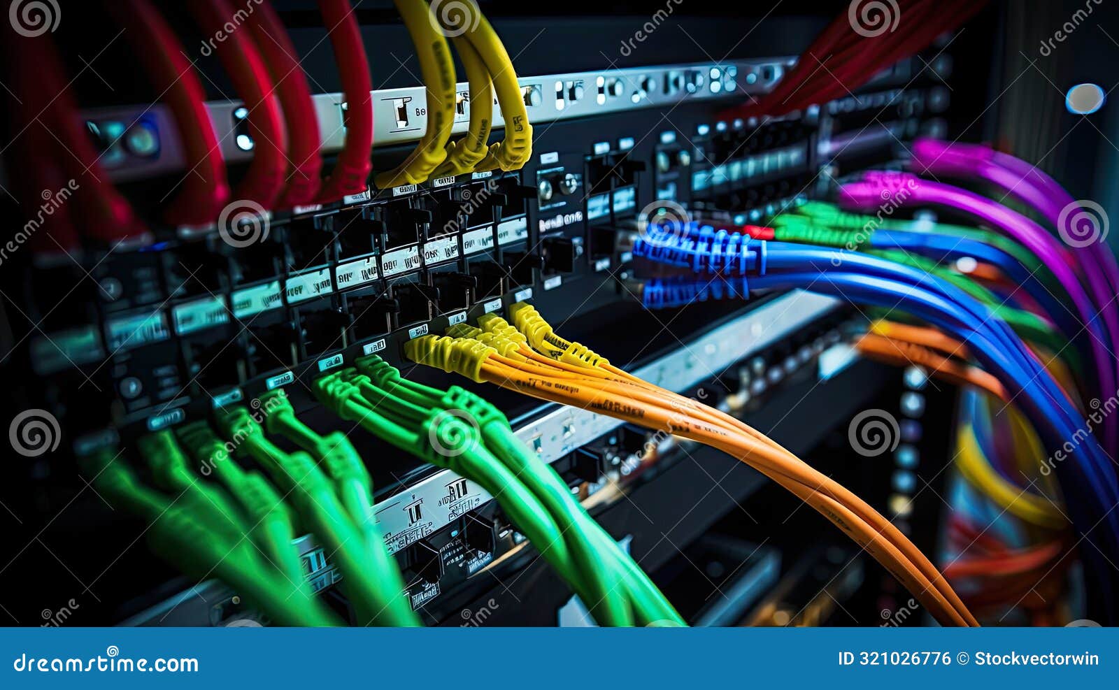 Cat network patch cables stock illustration. Illustration of network ...