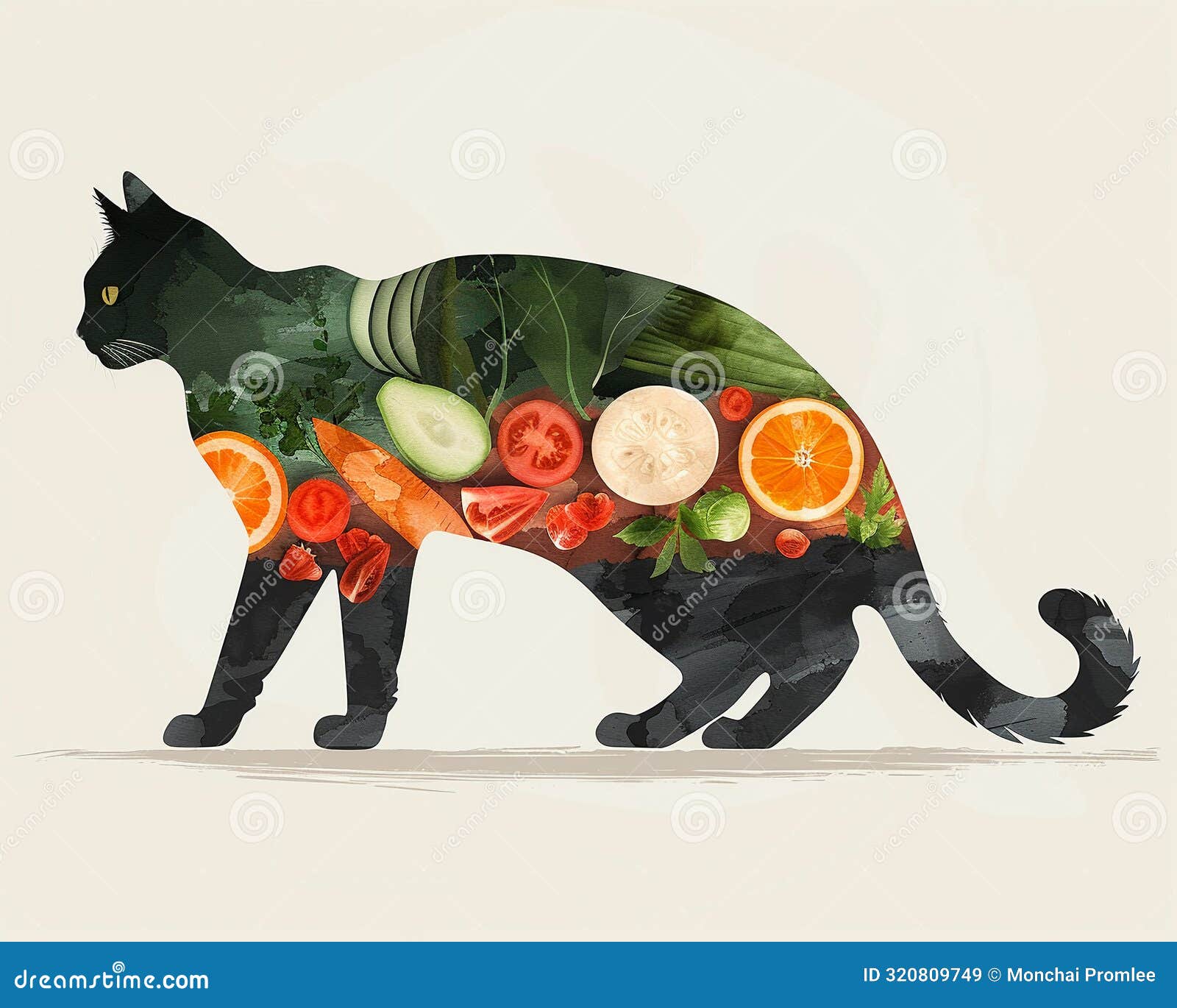 Cat Nutrition Infographic, Flat Design, Side View, Dietary Tips, Water ...