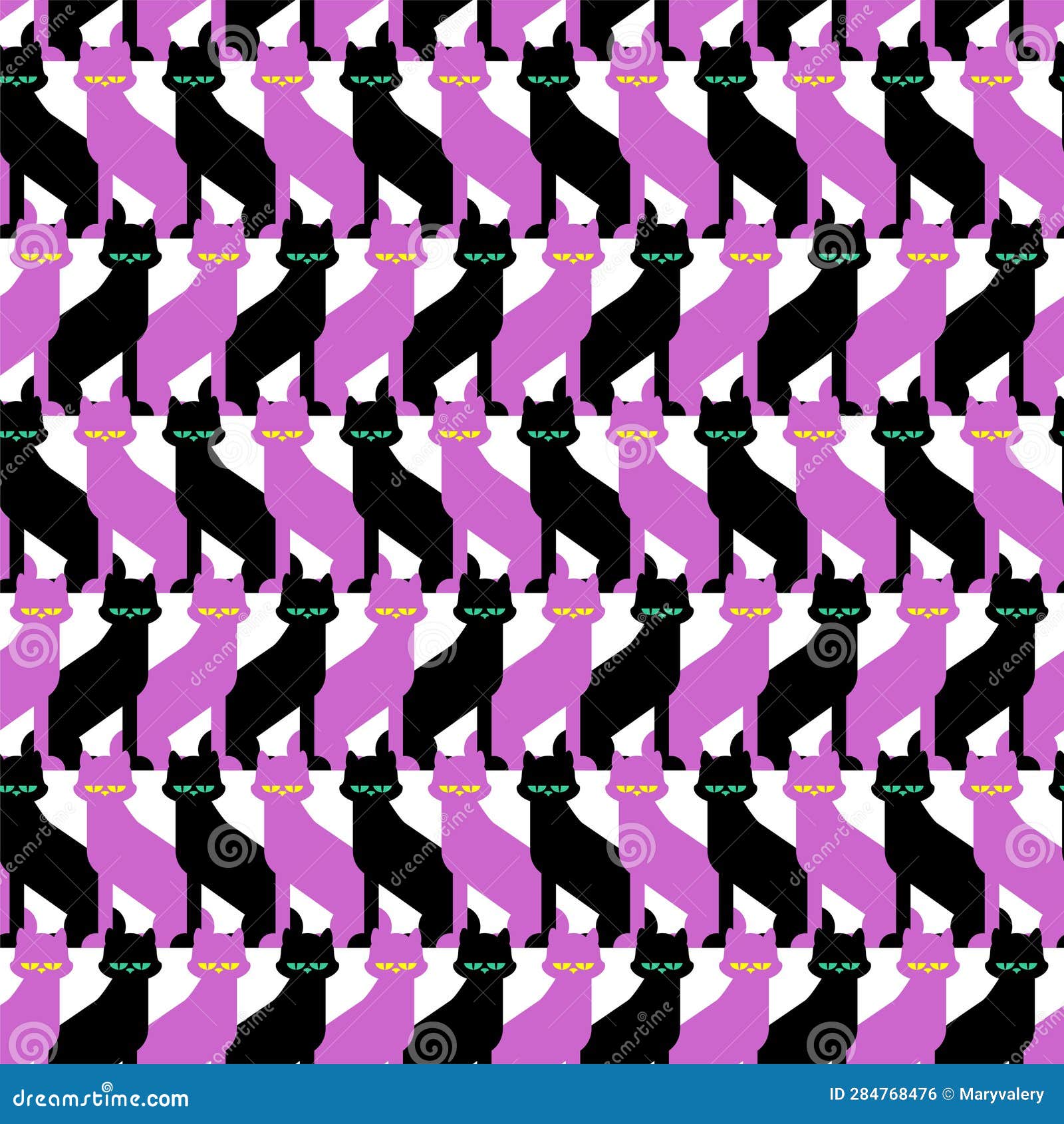 Cat Pattern Seamless. Cats Background Stock Vector - Illustration of ...