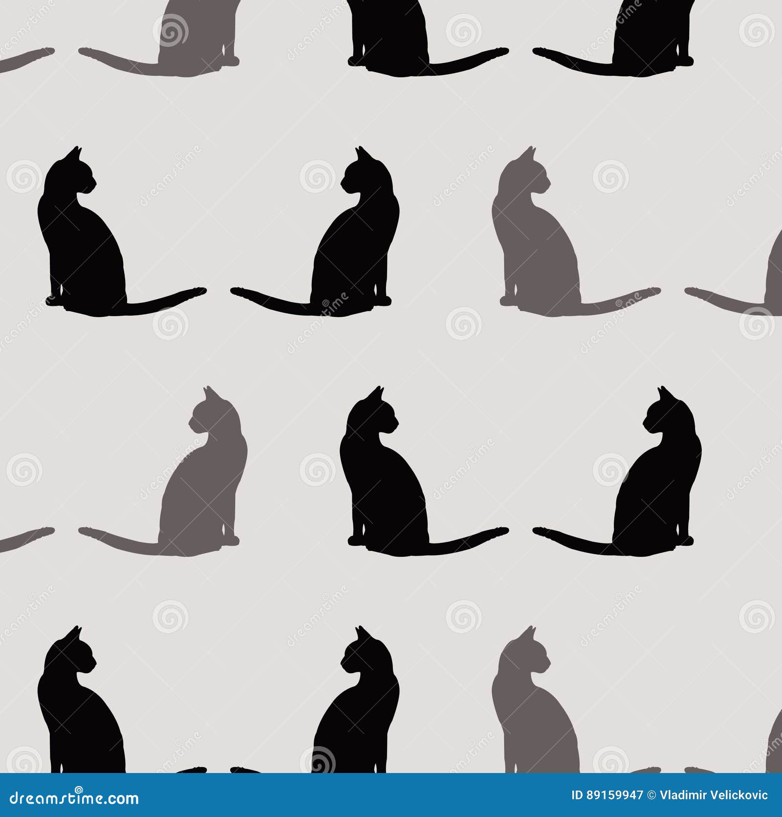 Cat pattern stock vector. Illustration of mammals, pets - 89159947
