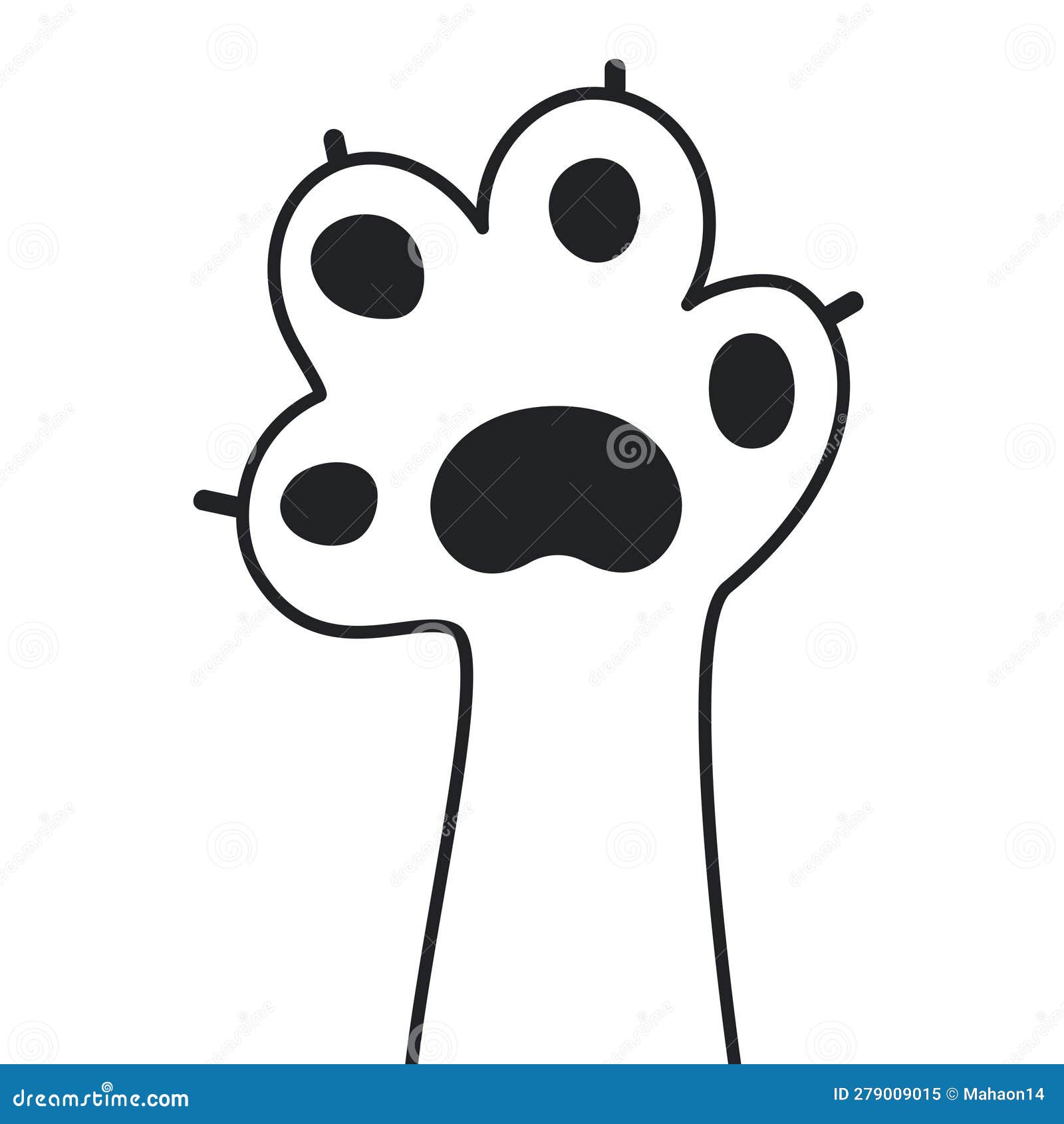 Cat Paw Cartoon Illustration Stock Vector - Illustration of shape ...