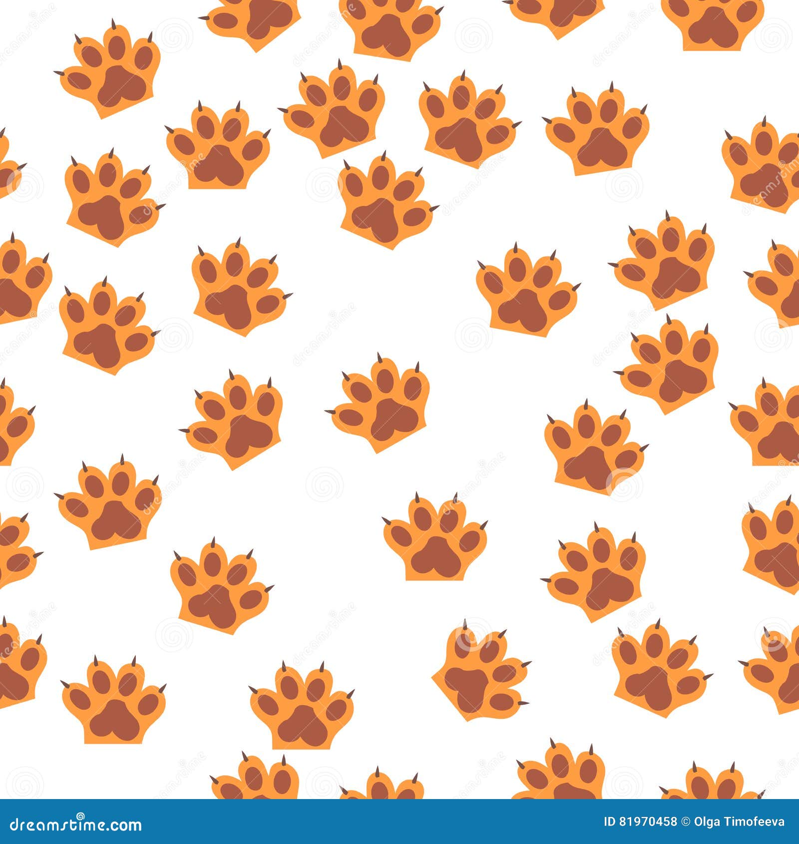 Cat paw print with claws stock vector. Illustration of outline - 81970458