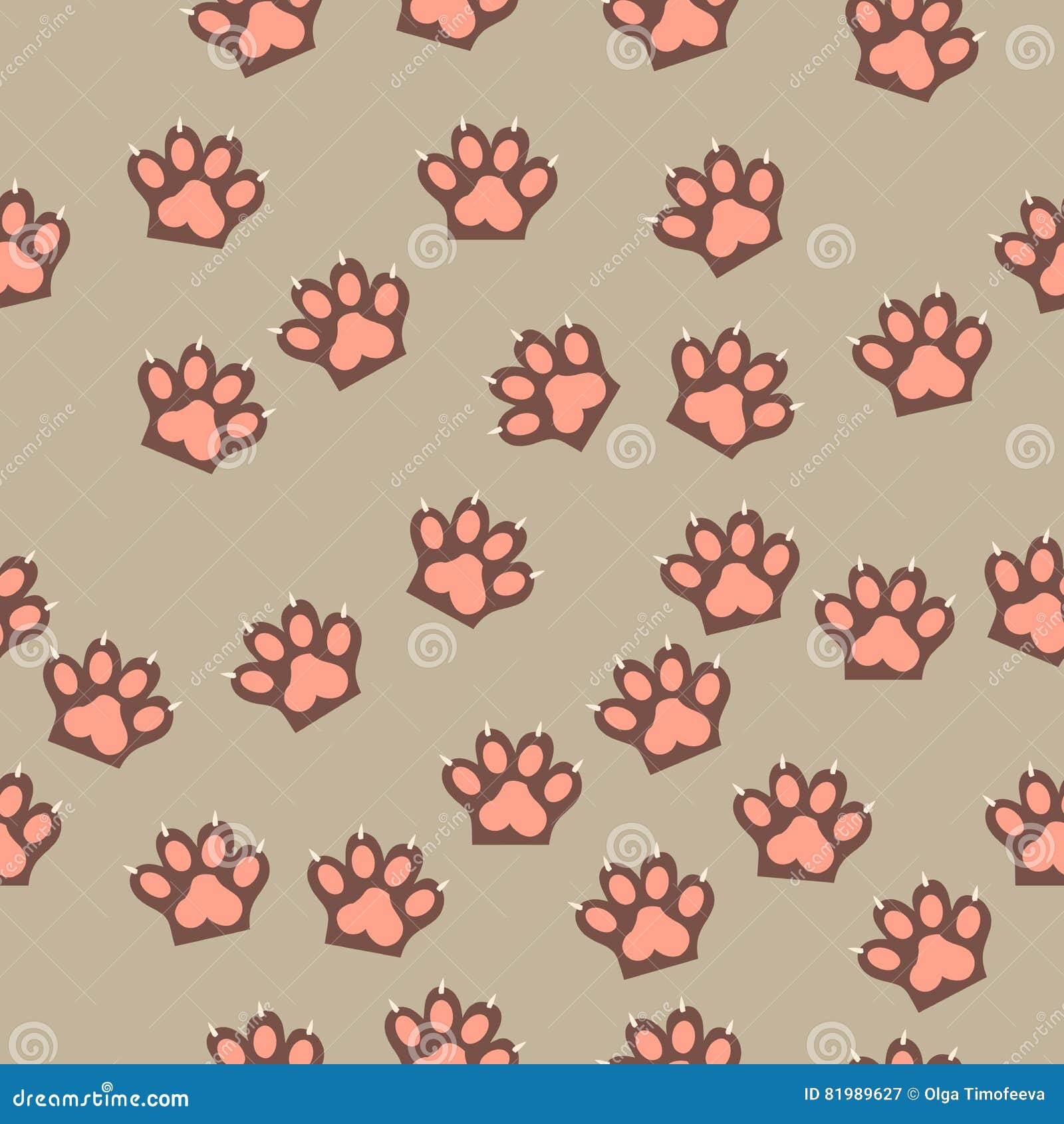 Cat paw print with claws stock vector. Illustration of icon - 81989627