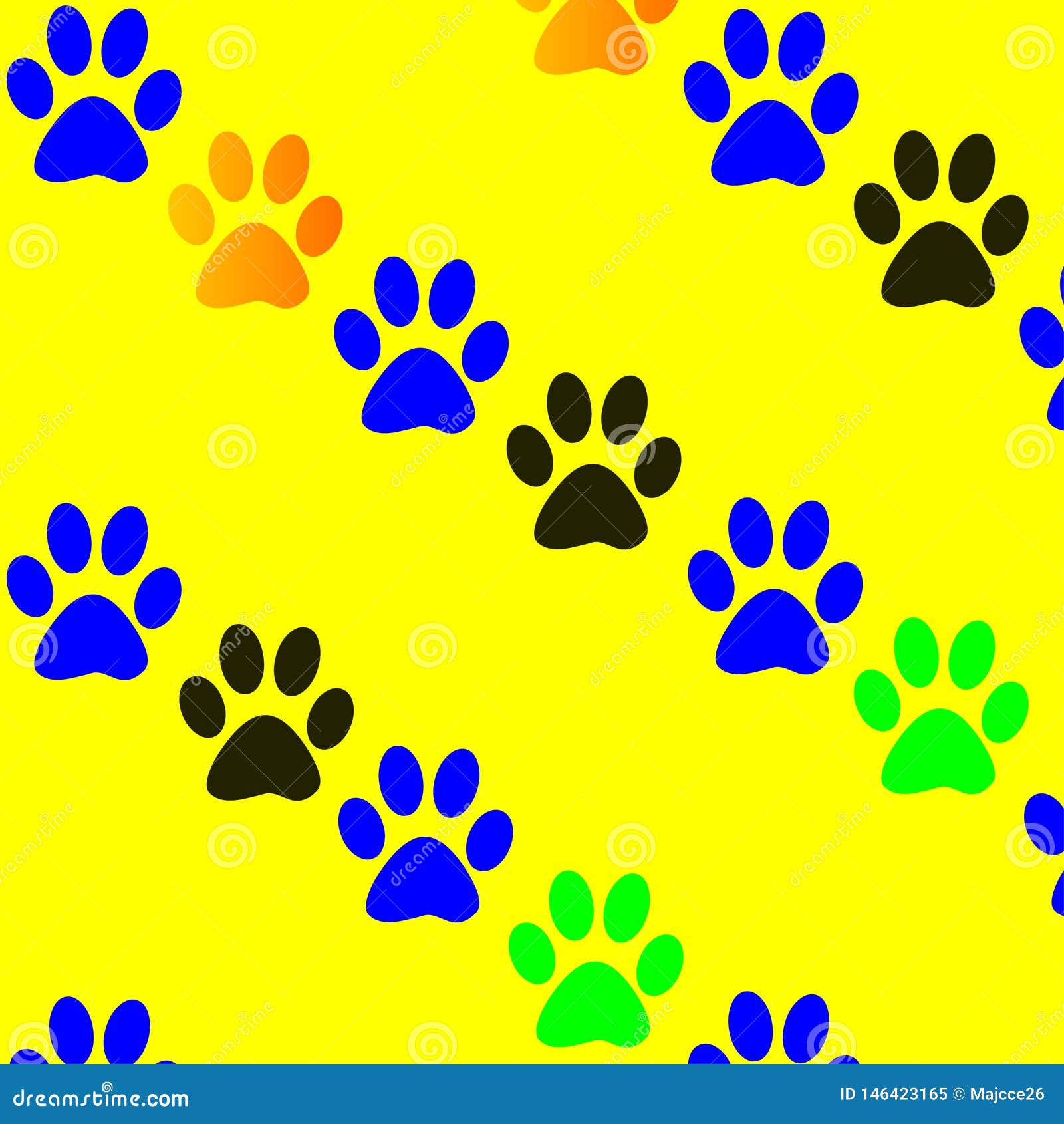 Cat Paws Abstract Texture Background Decorative Element Cute Stock ...