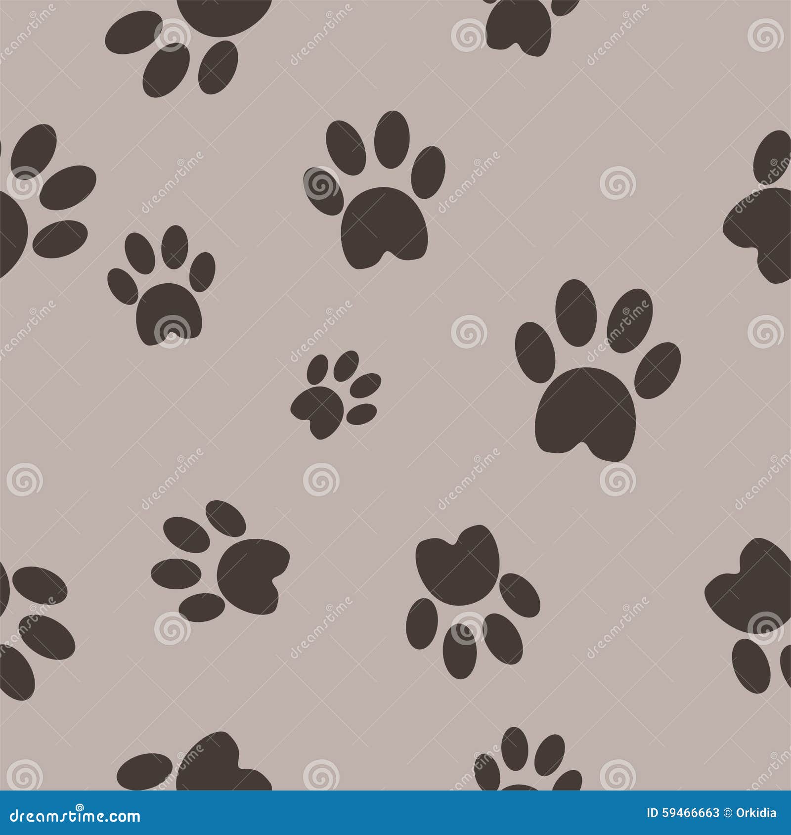 Cat Paws Seamless Vector Background | CartoonDealer.com #59466663
