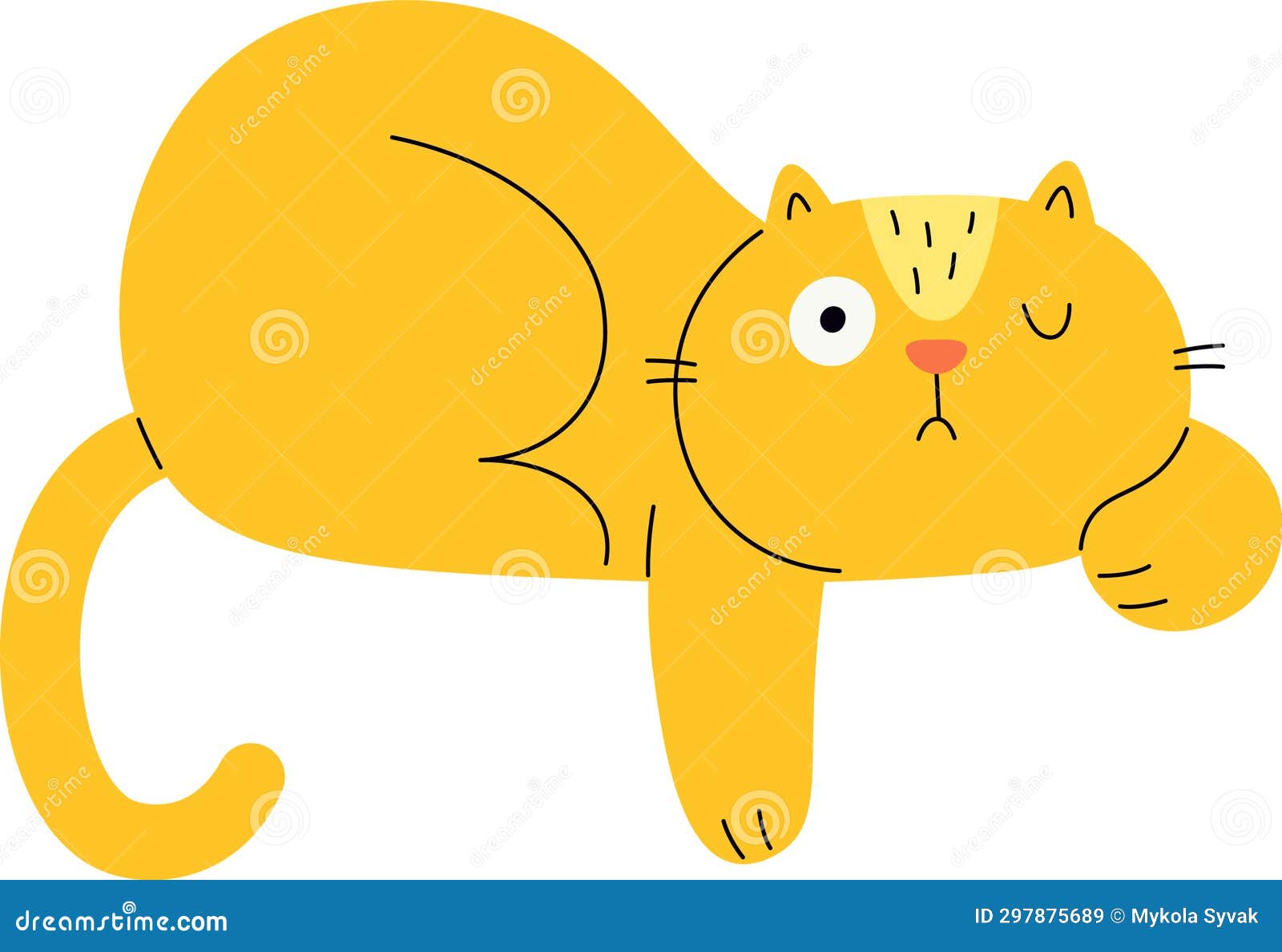 Cat Pet Cartoon stock illustration. Illustration of smile - 297875689