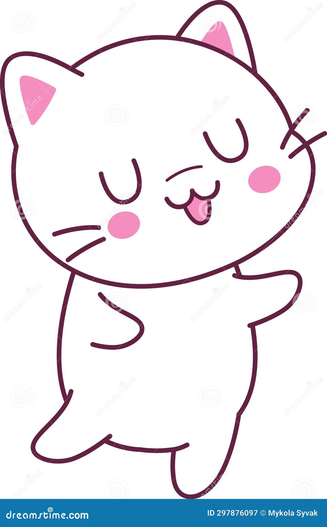 Cat Pet Cartoon stock illustration. Illustration of cute - 297876097