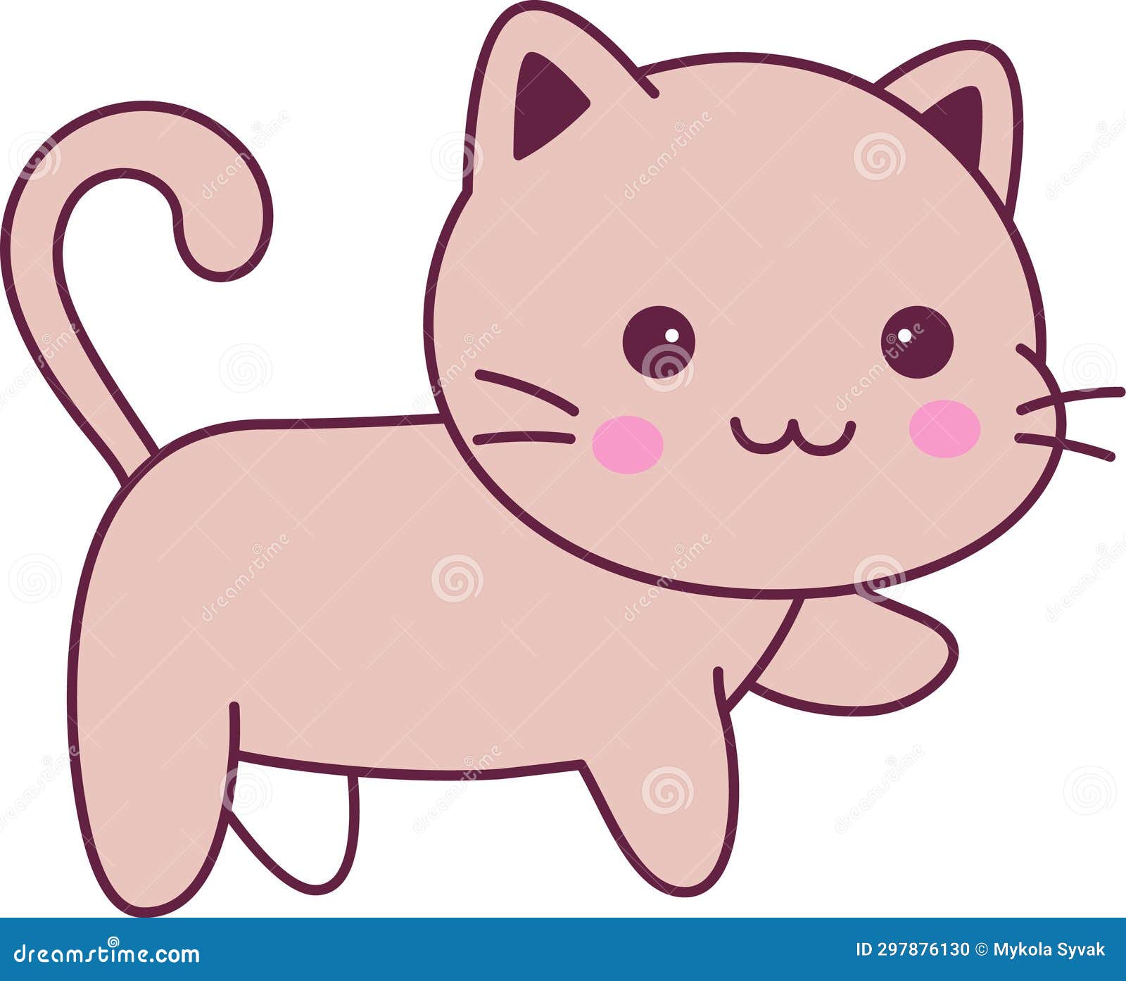 Cat Pet Cartoon stock vector. Illustration of funny - 297876130