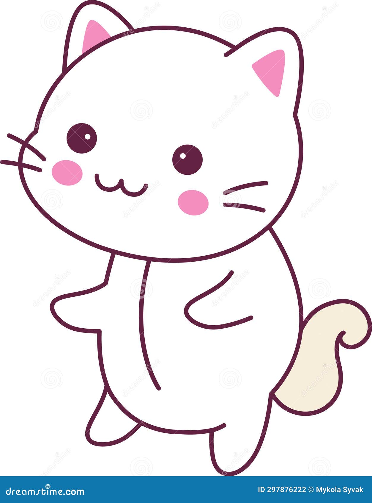 Cat Pet Cartoon stock vector. Illustration of smile - 297876222