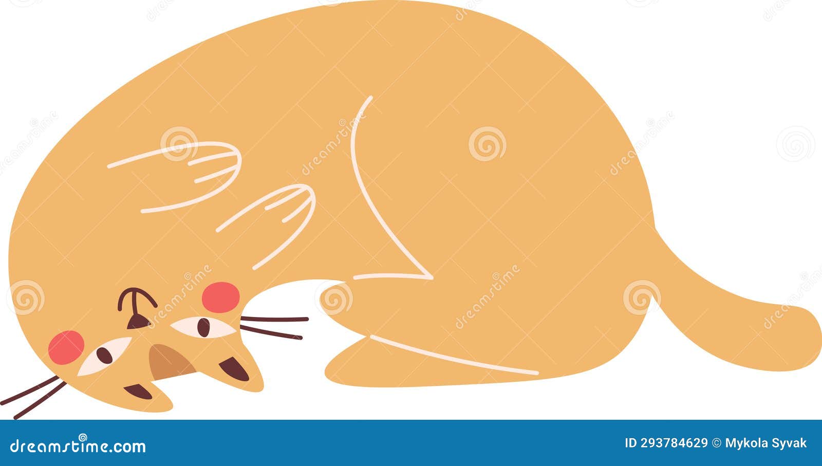Cat Pet Lying stock vector. Illustration of happy, relax - 293784629
