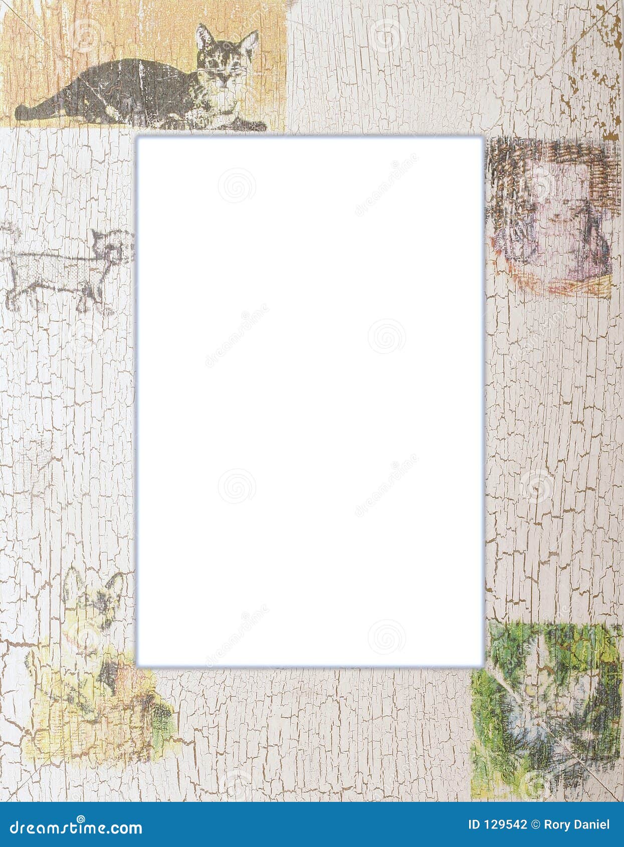 Cat Photo Frame stock photo. Image of painted, frame, framed - 129542