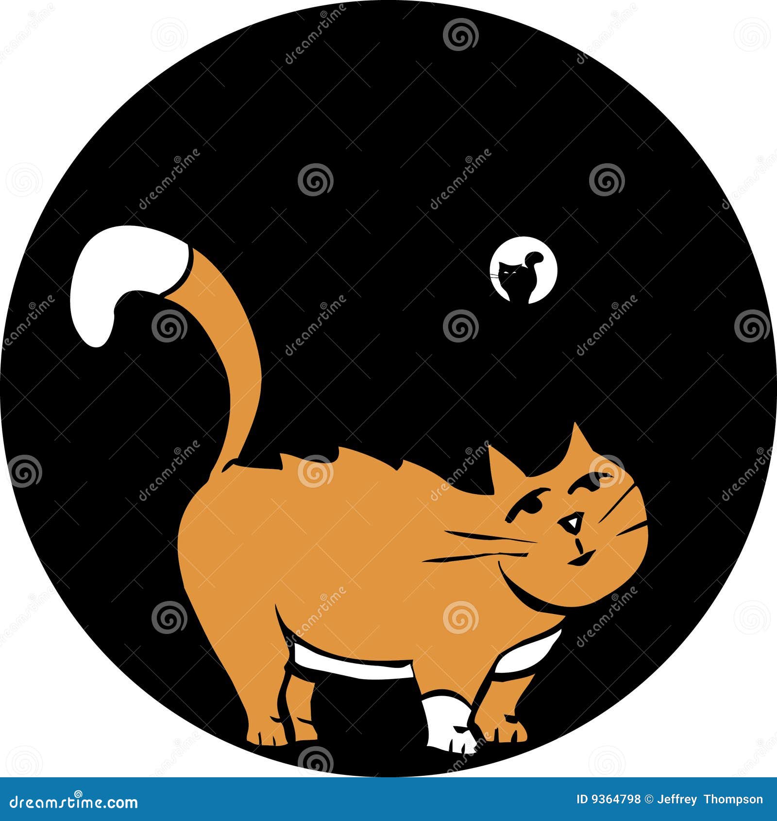 Cat in Pipe stock vector. Illustration of hunt, crawl - 9364798