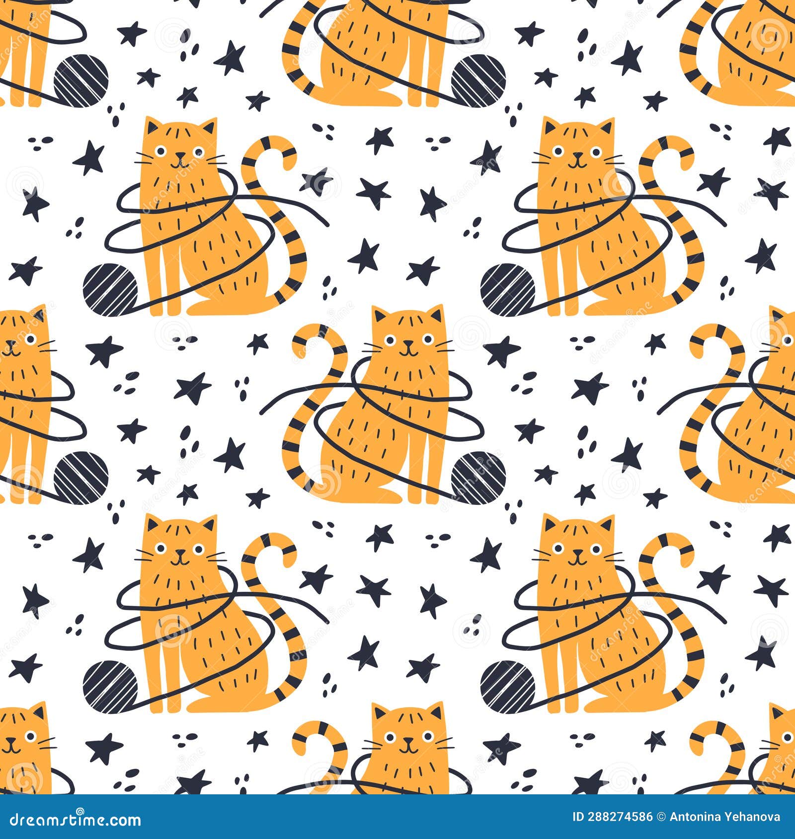 Thread Seamless Pattern. Colorful Texture Background. Wavy Stripes ...