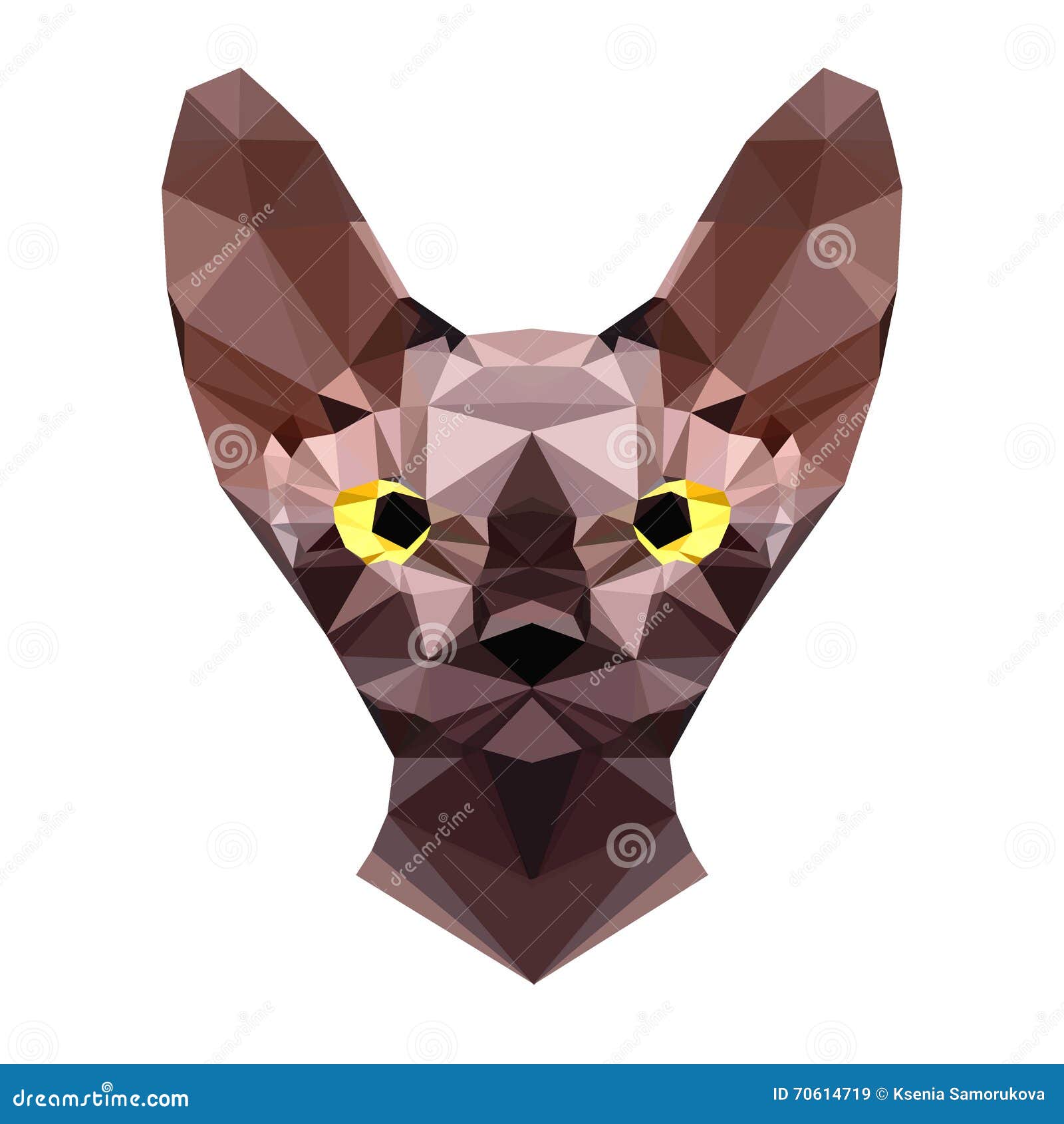 Cat Polygon Vector vektor abbildung. Illustration von schwarzes - 70614719