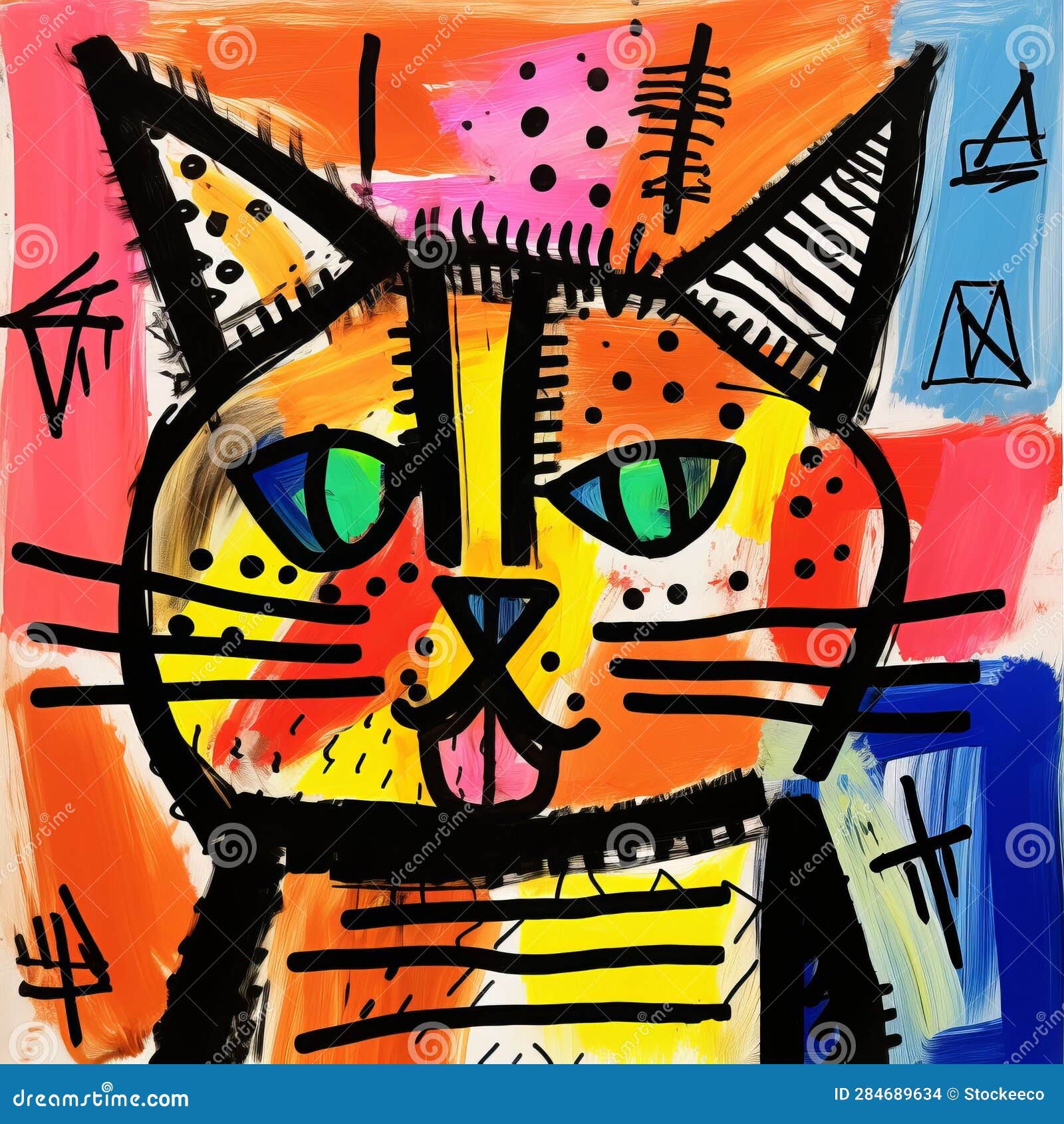 Saturday Fun: Abstract Paintings of Cats and People in the Style of ...