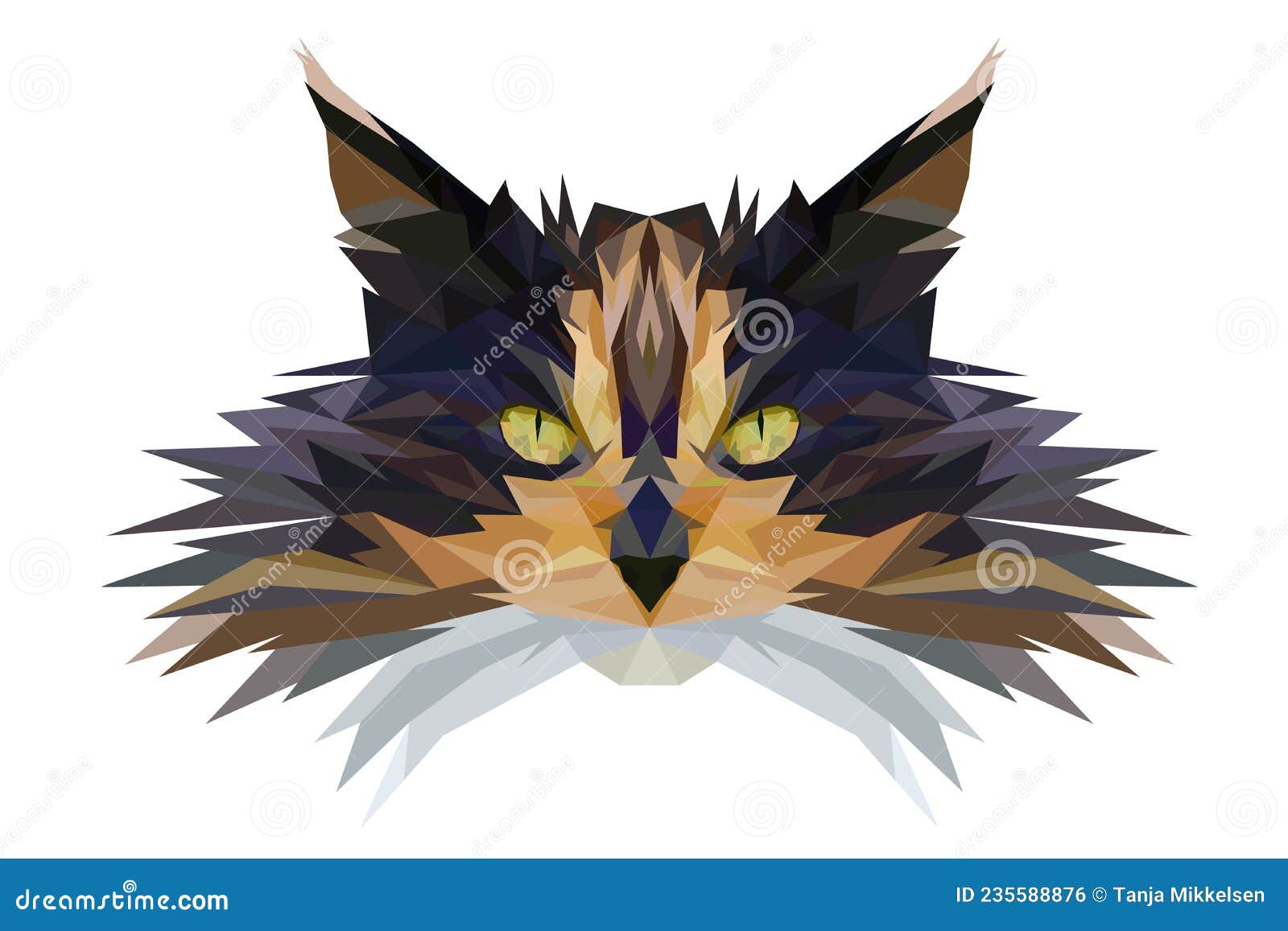 Low poly cat vector ~ stock vector. Illustration of concept - 235588876
