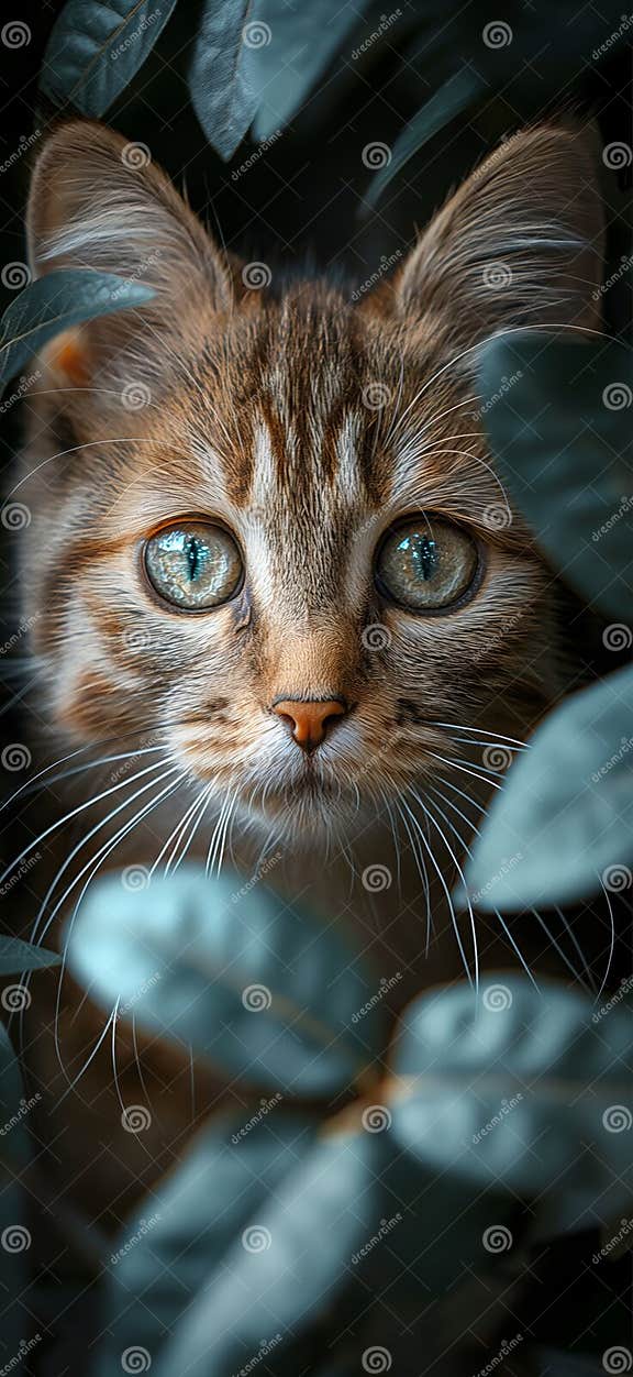 Cat wallpaper. Cat poster stock illustration. Illustration of poster ...