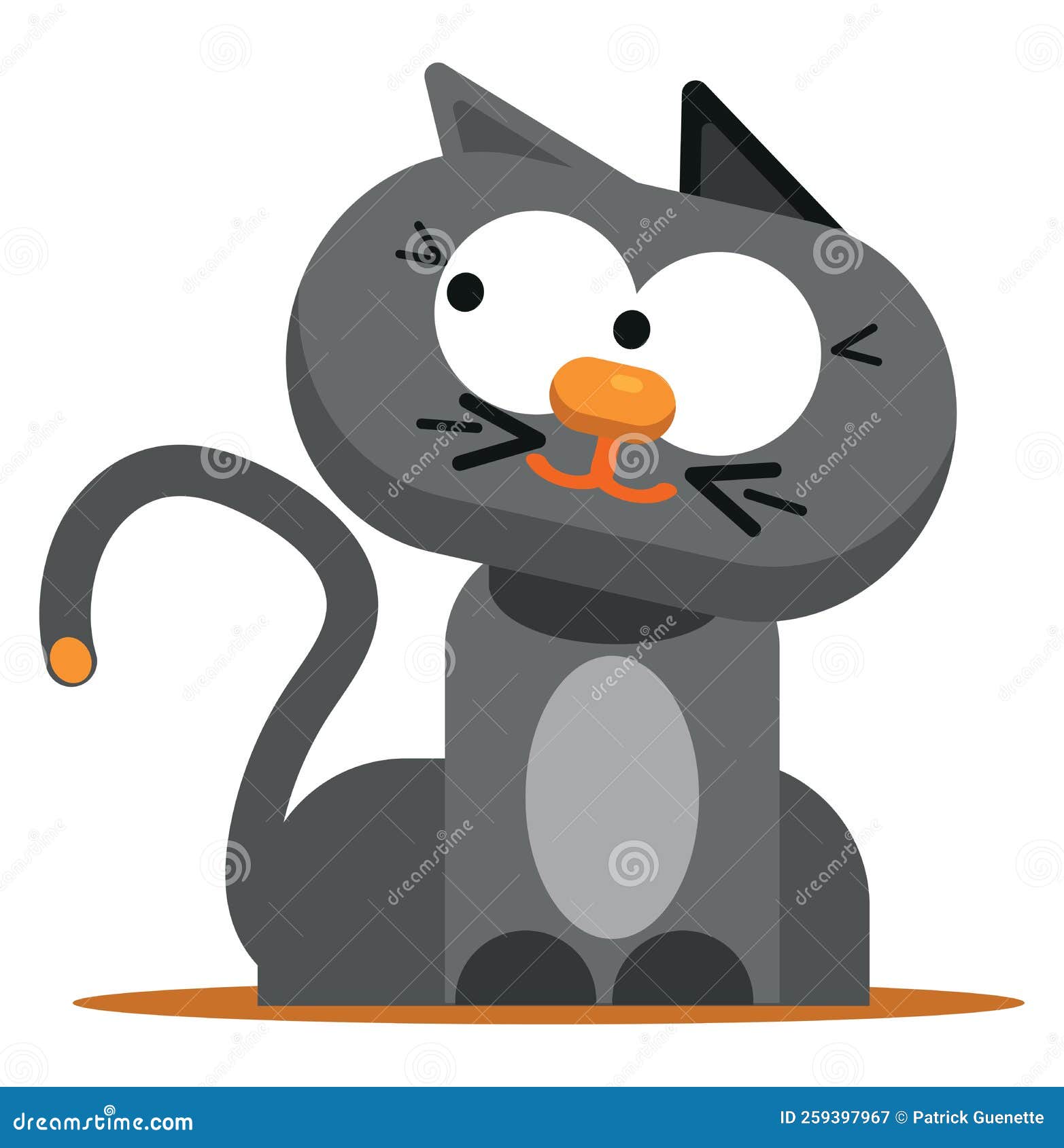 Cat with a question, icon stock vector. Illustration of isolated ...
