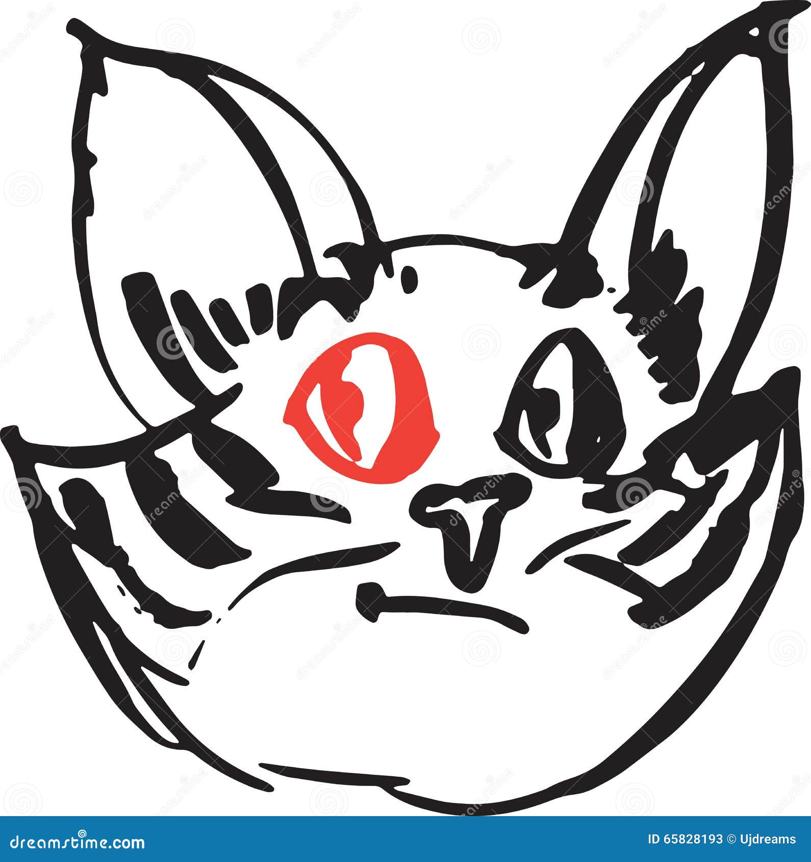 Cat red eye stock illustration. Illustration of hair - 65828193
