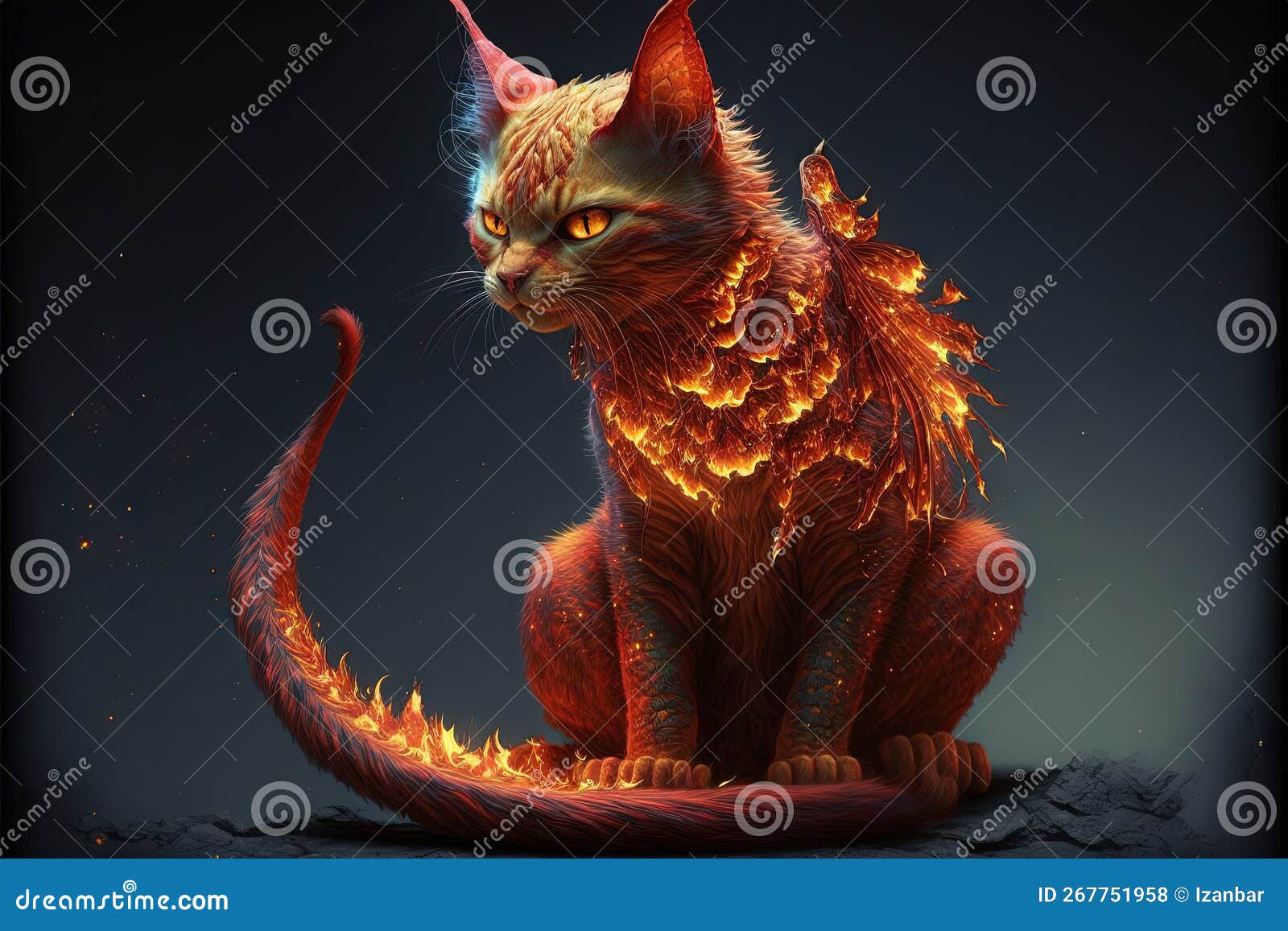 Flaming Dragon Head Symbols Cartoon Vector | CartoonDealer.com #50213435