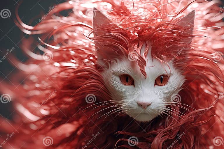 A cat with red hair stock illustration. Illustration of cute - 290765271