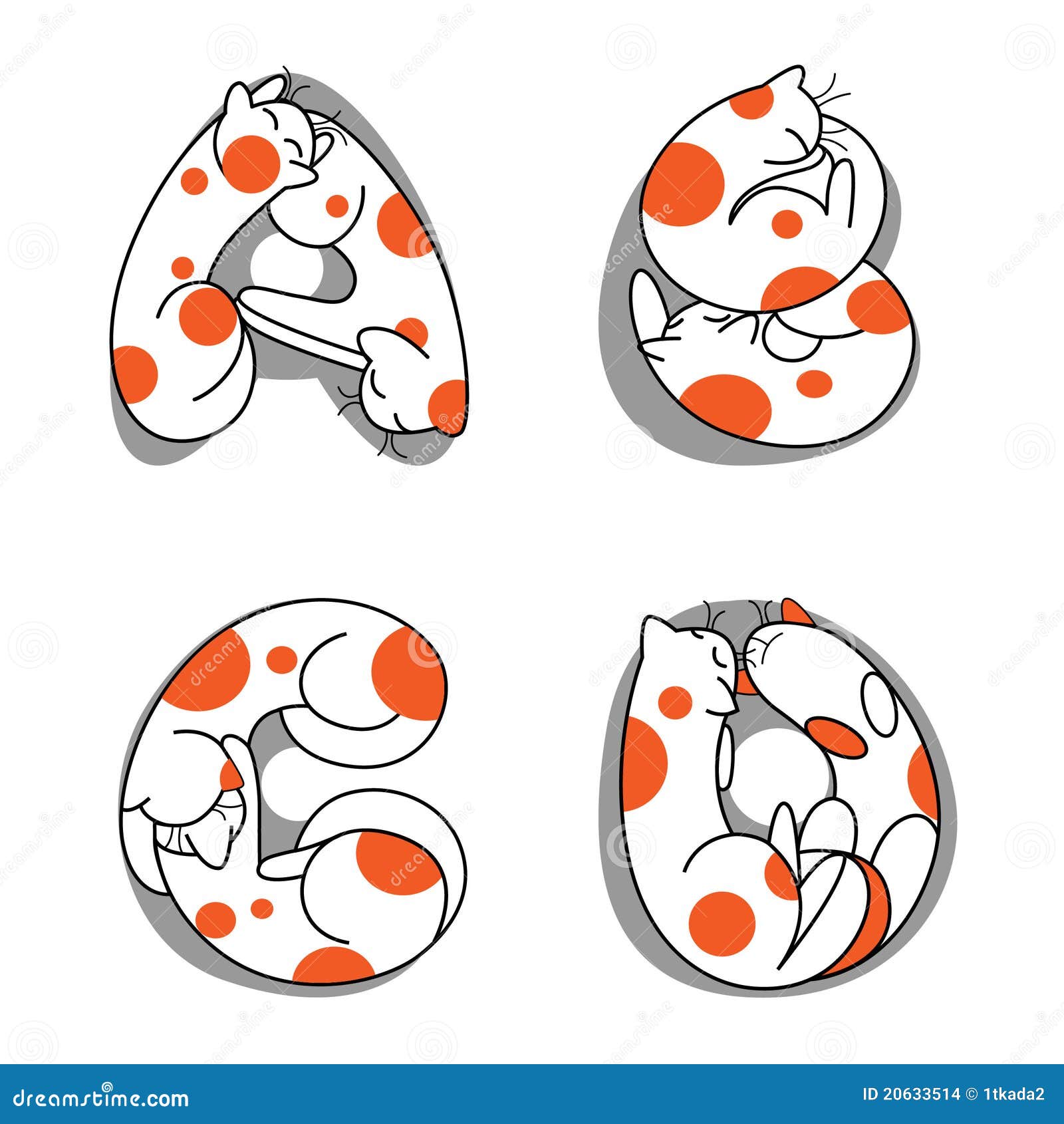 Cat s alphabet stock vector. Illustration of cartoon - 20633514