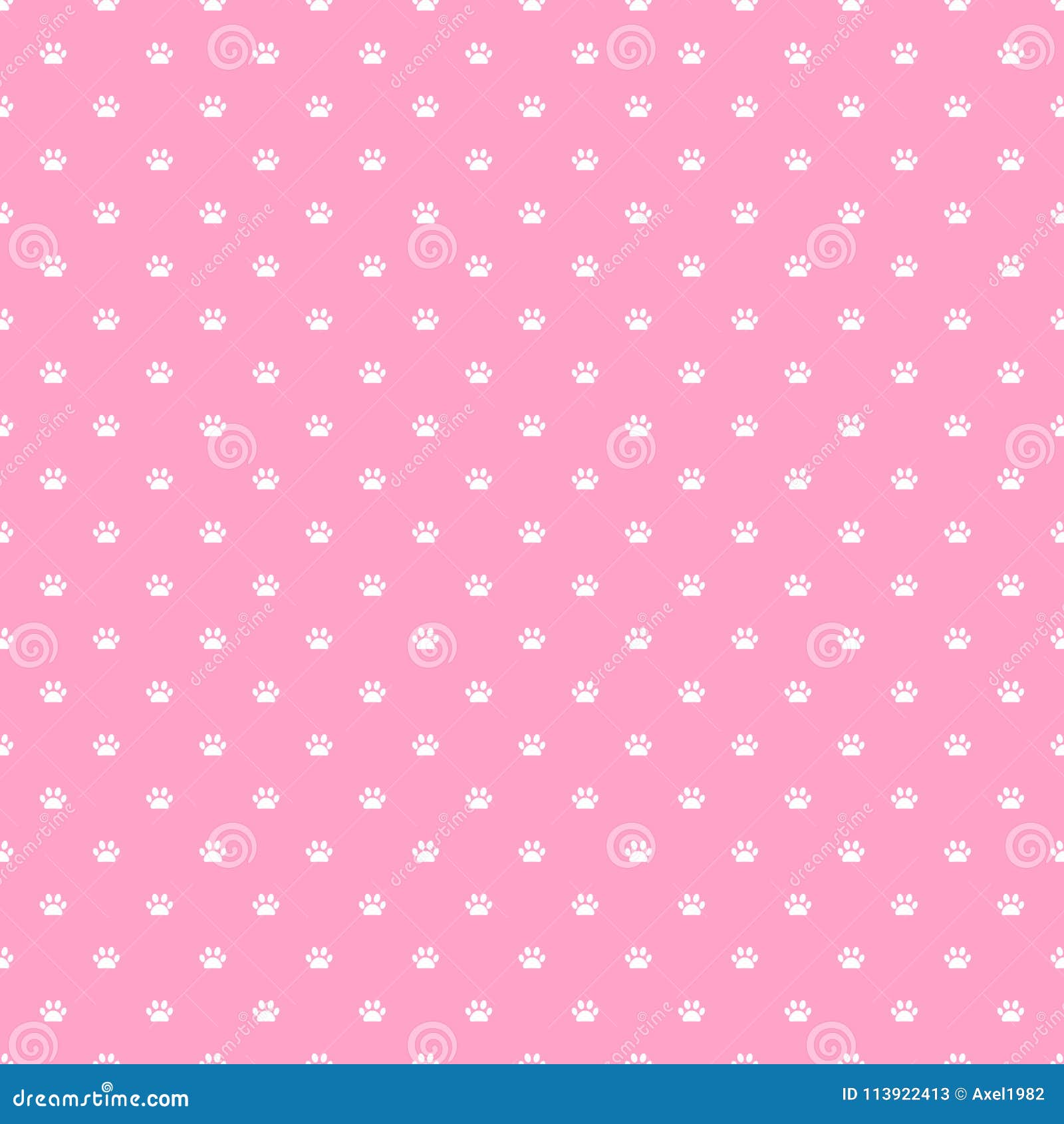 Cat`s or Dog`s Paw Pink Seamless Pattern Stock Vector - Illustration of ...