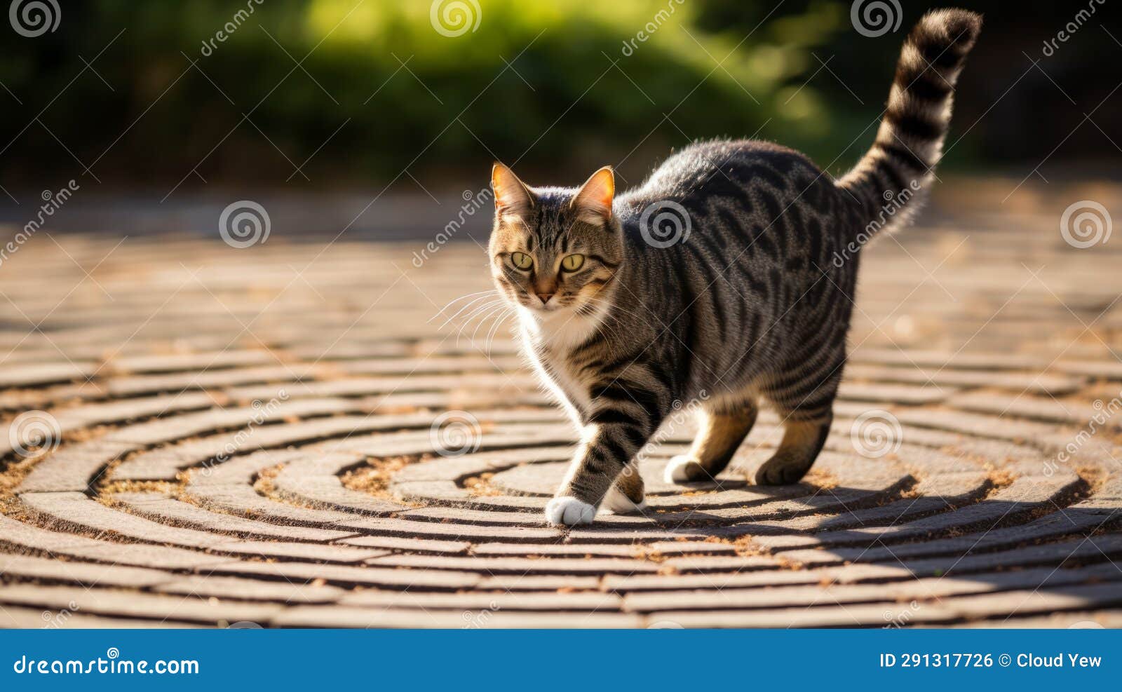 Cat S Endless Tail Chasing Comedy Stock Illustration - Illustration of ...