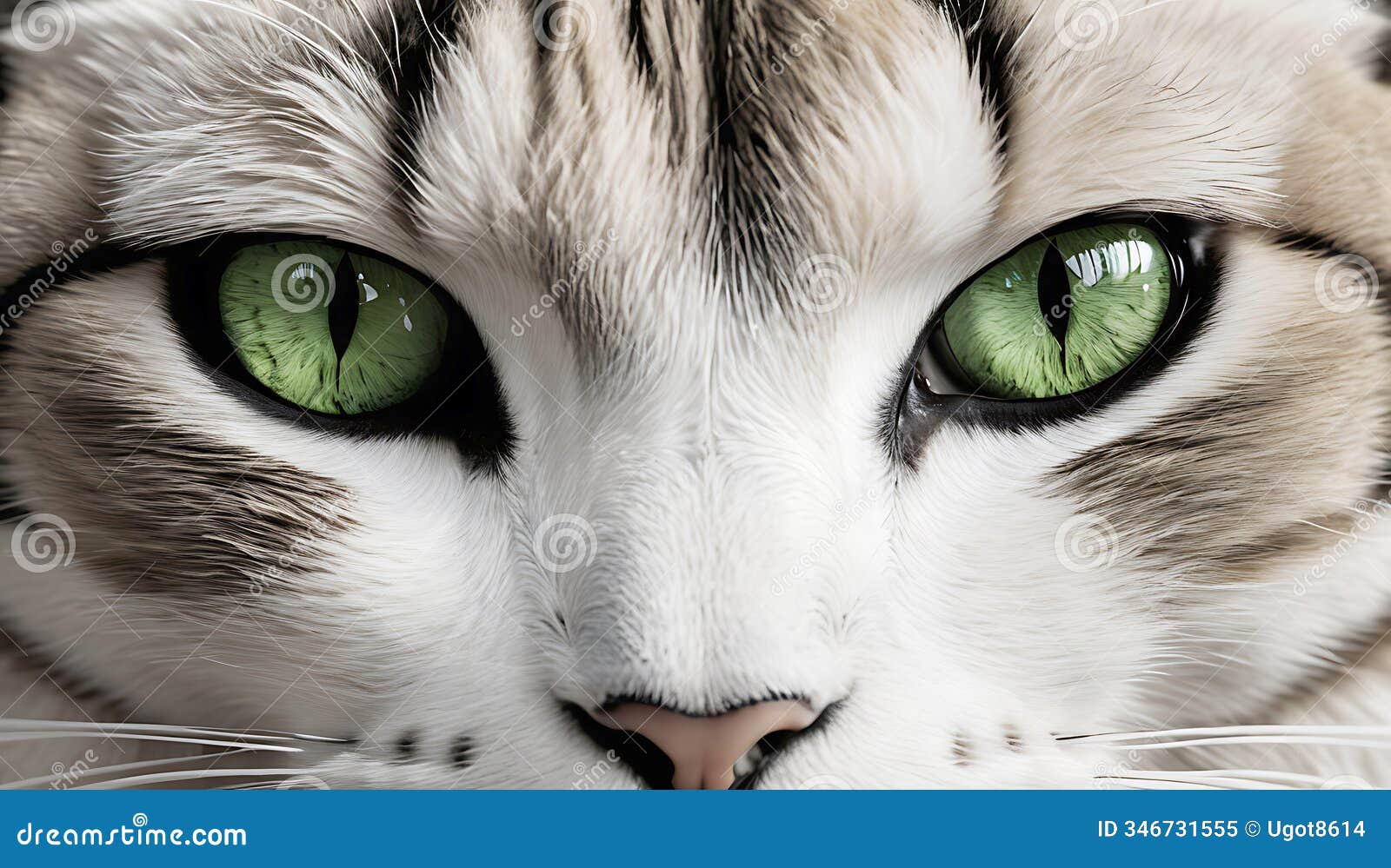 A Cat S Face, Divided Vertically Down the Center. the Left Side of the ...