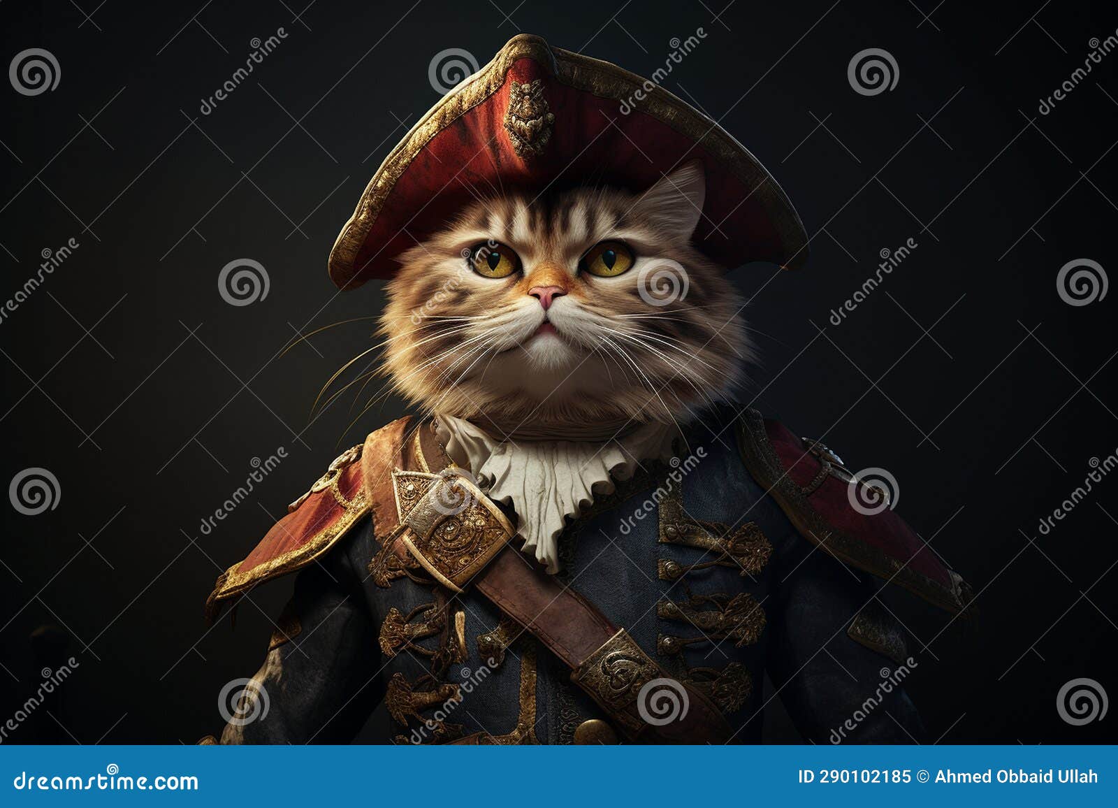 Cat S Pirate Adventure in 3D. Generative by Ai Stock Image - Image of ...